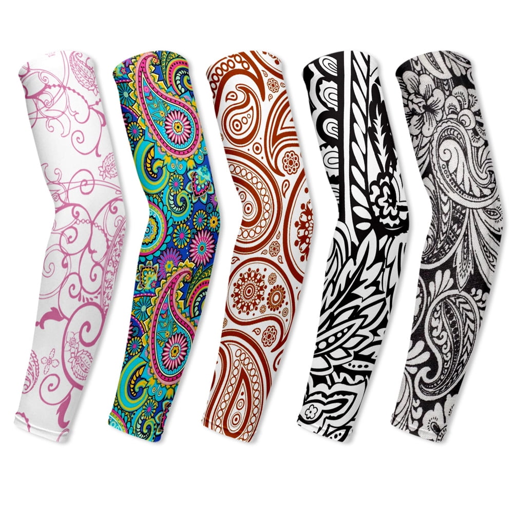 harmtty Paisley Print Summer Outdoor Sports Cooling Arm Sleeves Sun ...