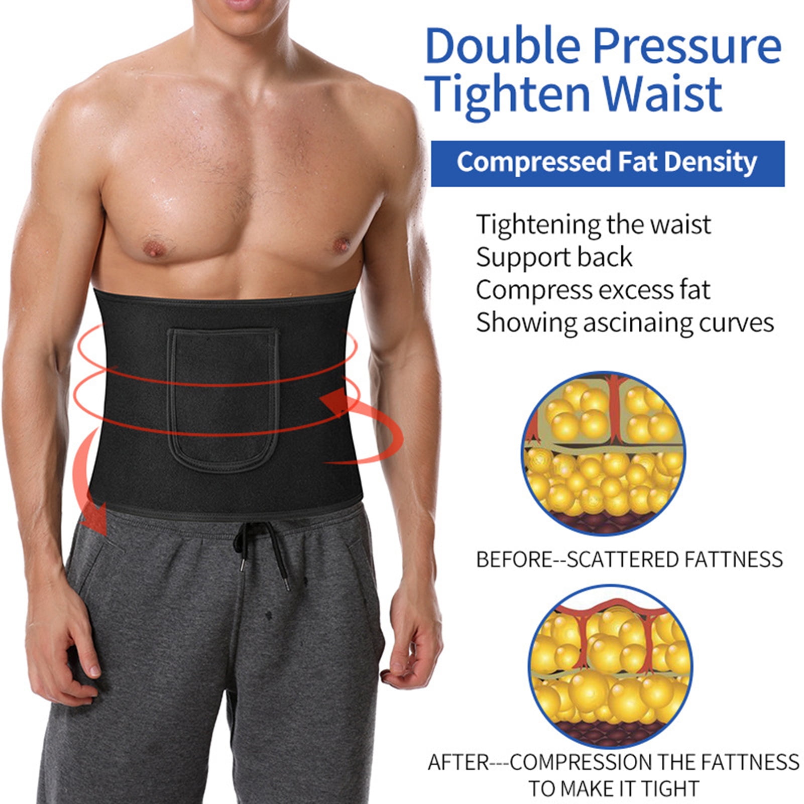 harmtty Unisex Waist Trimmer Extra Soft Comfortable Fit Weight Loss ...