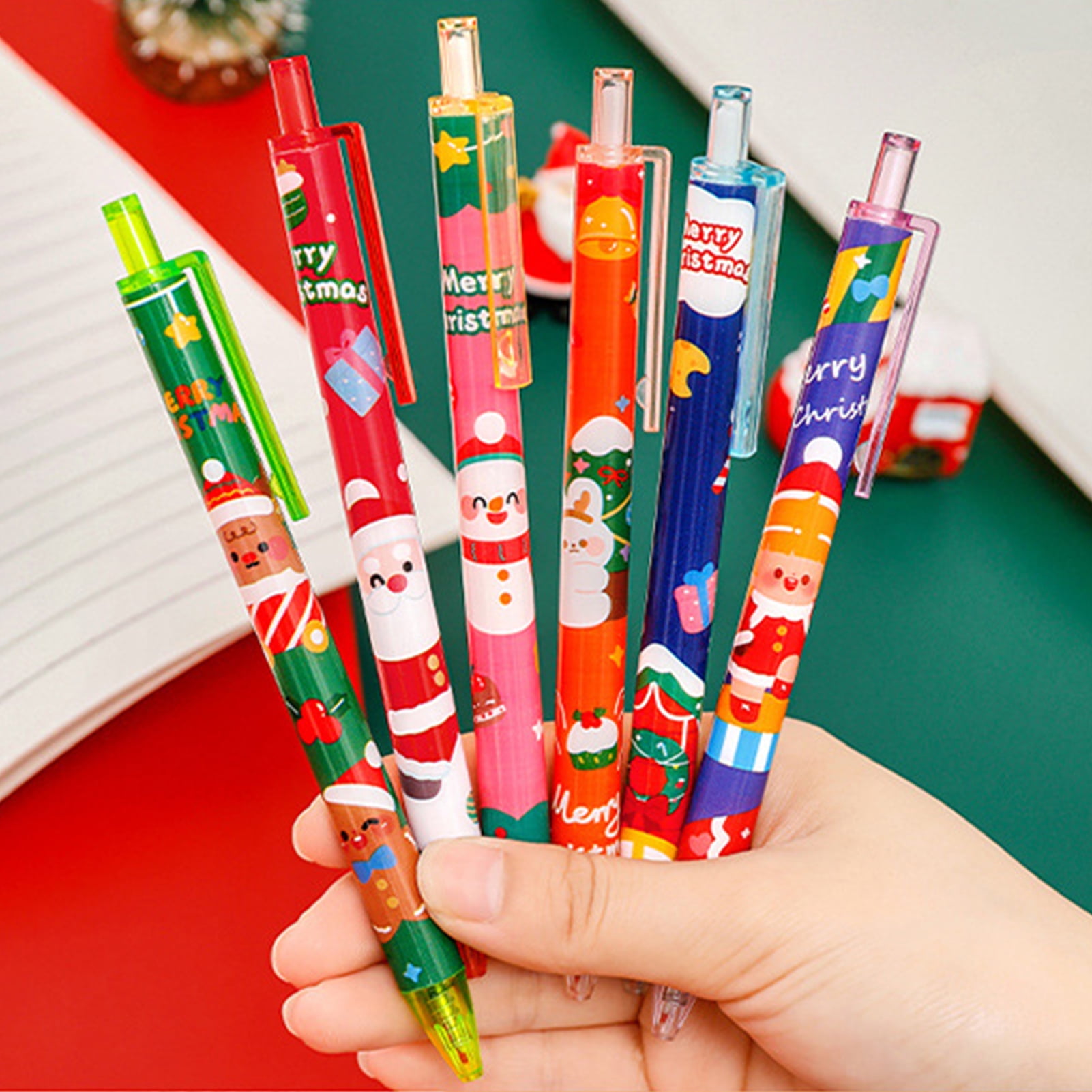 harmtty Xmax Christmas Ballpoint Pens Exquisite Pattern Vibrant Color ...