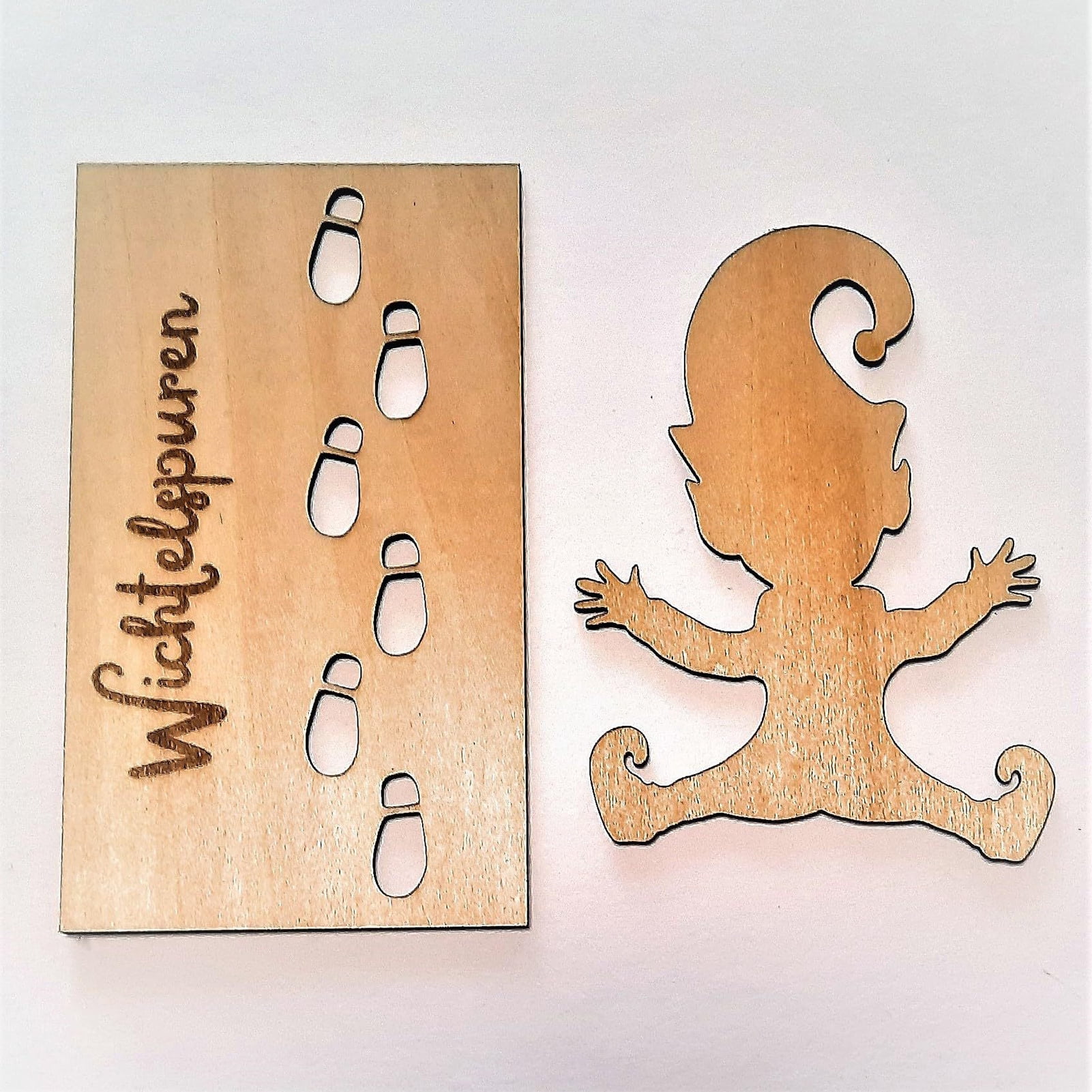 harmtty Xmax Christmas Dwarf Footprint Stencil Template Smooth Edge ...