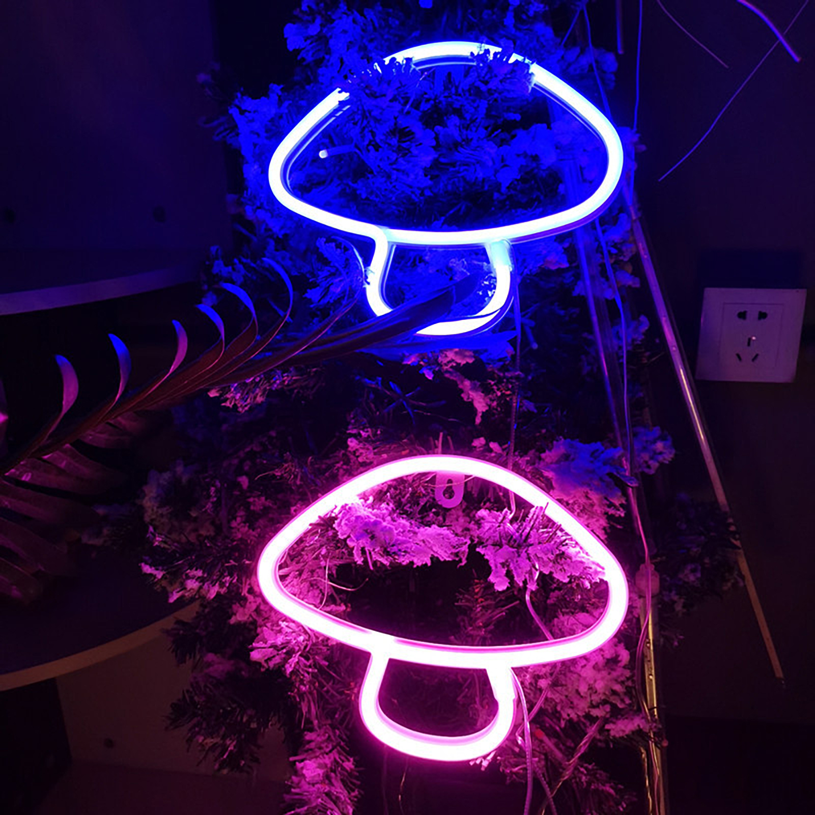 harmtty Xmax Mushroom Neon Sign LED Lamp USB/Battery Operated Non ...