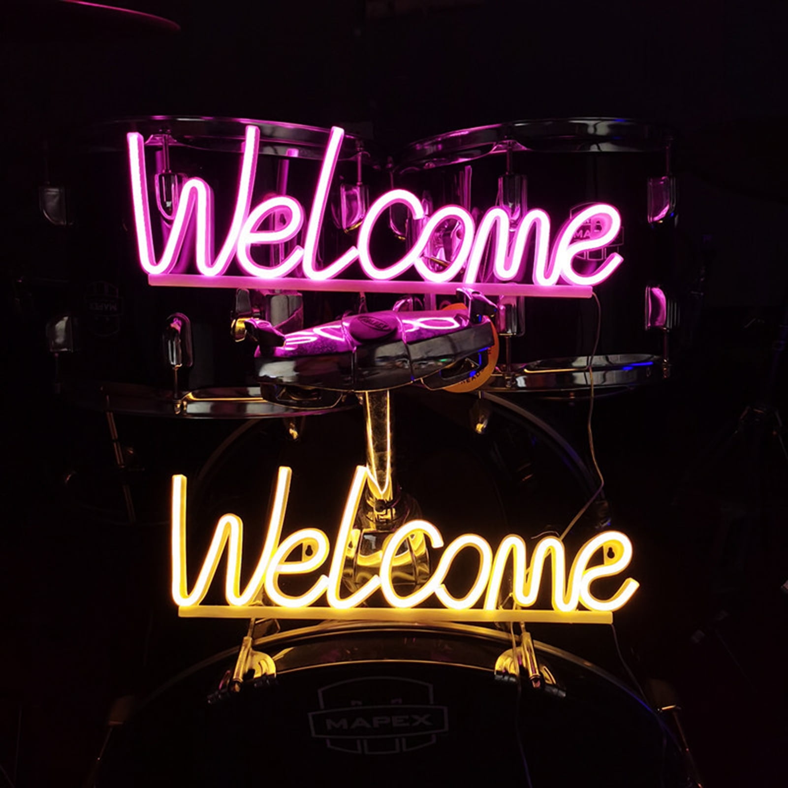 harmtty Xmax Welcome Neon Sign LED Lamp Battery Powered Creative Shape ...