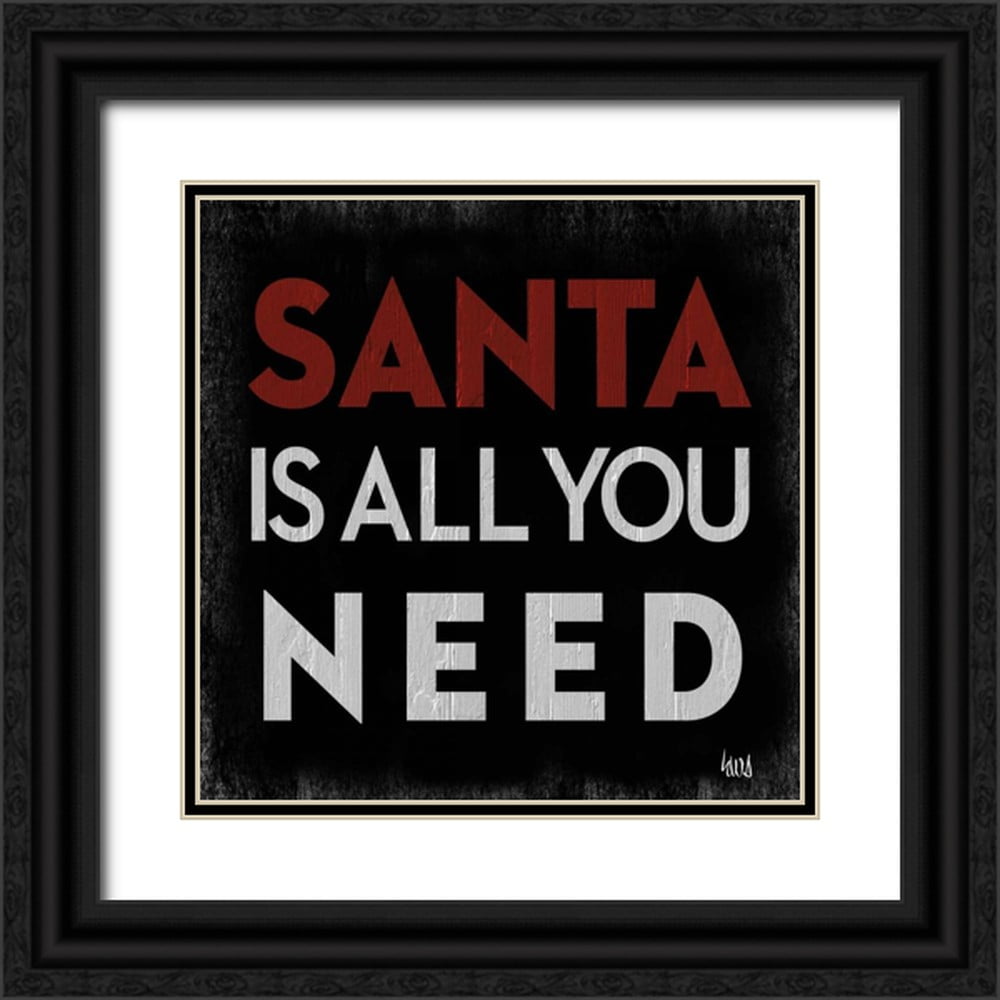 hartworks 12x12 Black Ornate Wood Framed with Double Matting Museum Art ...