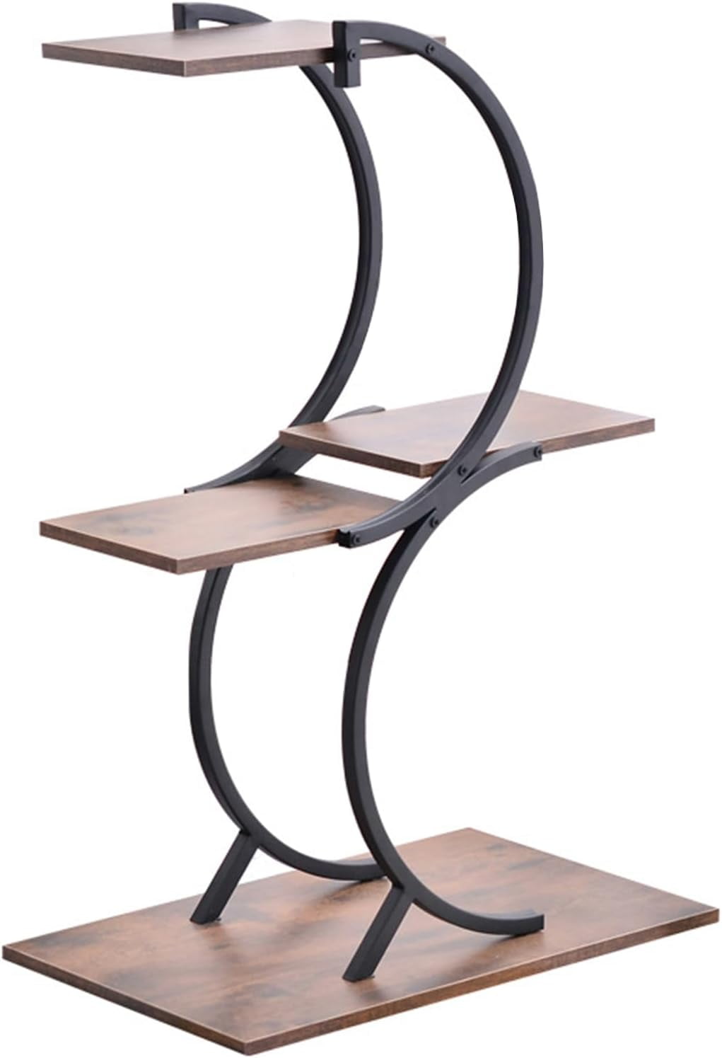 hatleues Plant Stand Indoor Tiered Planter Shelf 4-Tire Iron Flower Pot ...