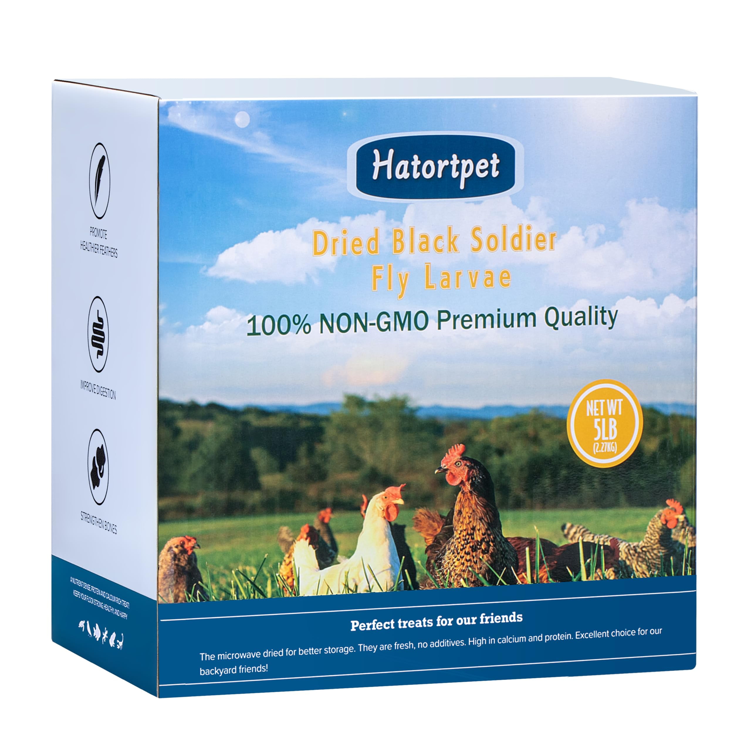 hatortpet Dried BlackUMRT Soldier Fly Larvae 5LB-Pure Natural Non-GMO ...