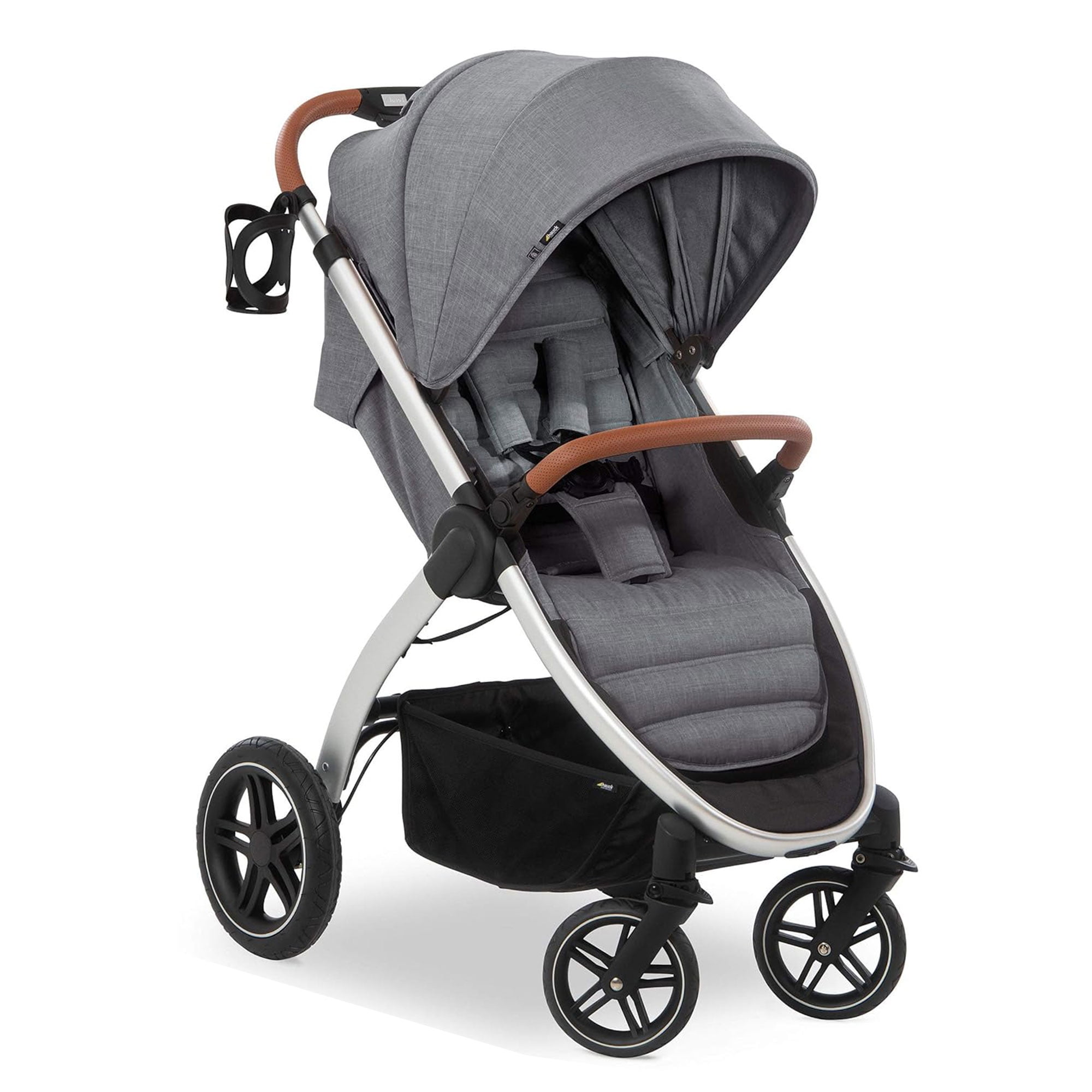 hauck Uptown Deluxe Stroller with Cup Holder and Canopy, Melange Grey ...