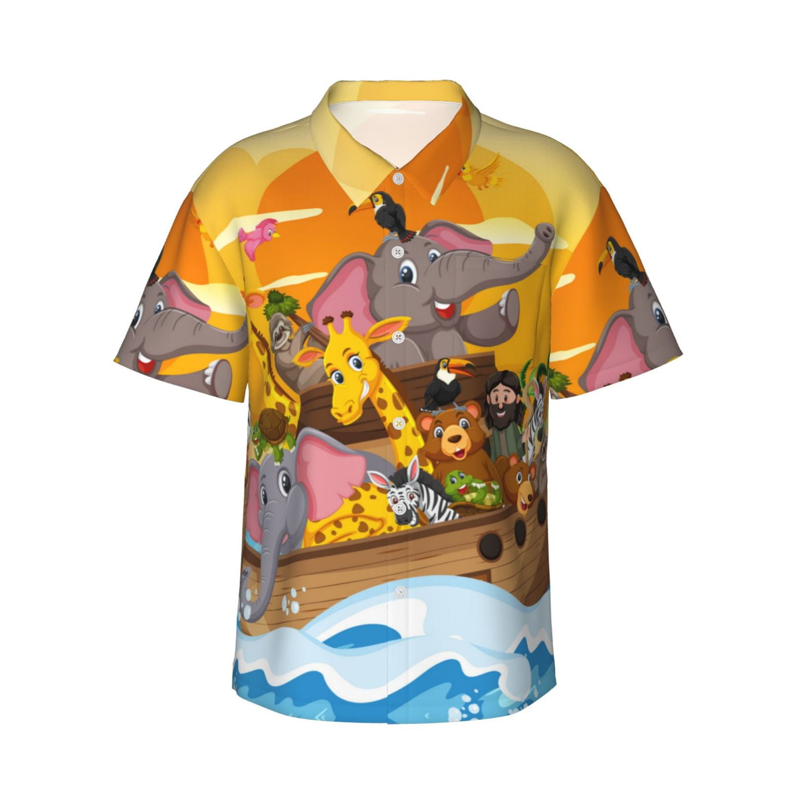 hawaiian shirt for men - Animals on Noah's Ark1 Tropical Short Sleeve ...