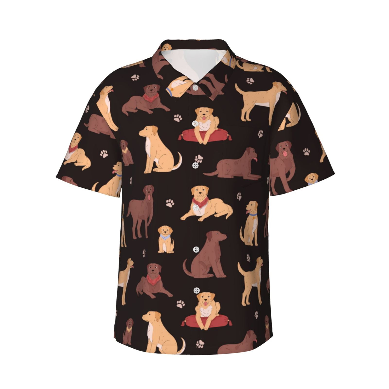 hawaiian shirt for men - Chocolate Labrador Retriever Dog Tropical ...