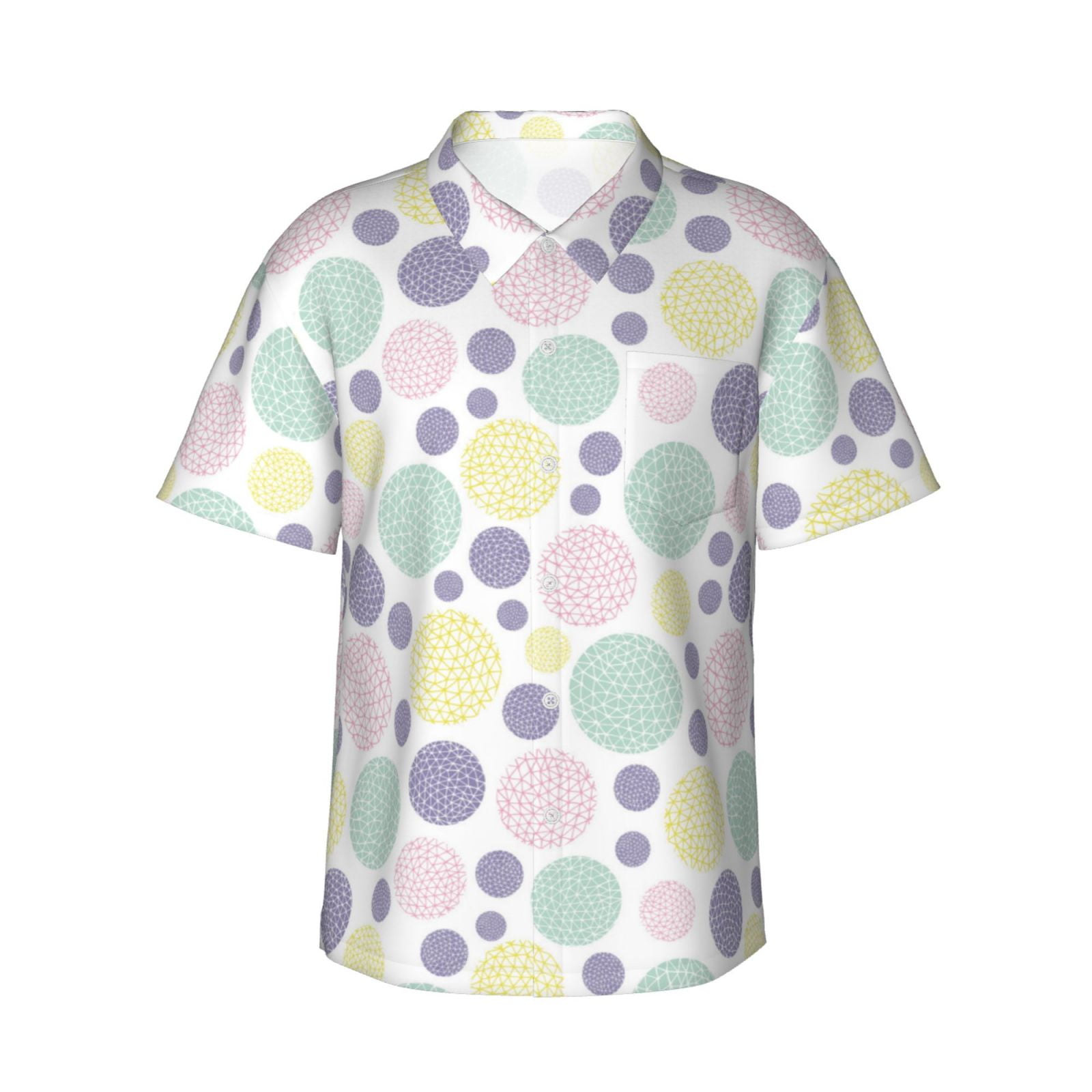 hawaiian shirt for men - Colorful Spotty circular Tropical Short Sleeve ...