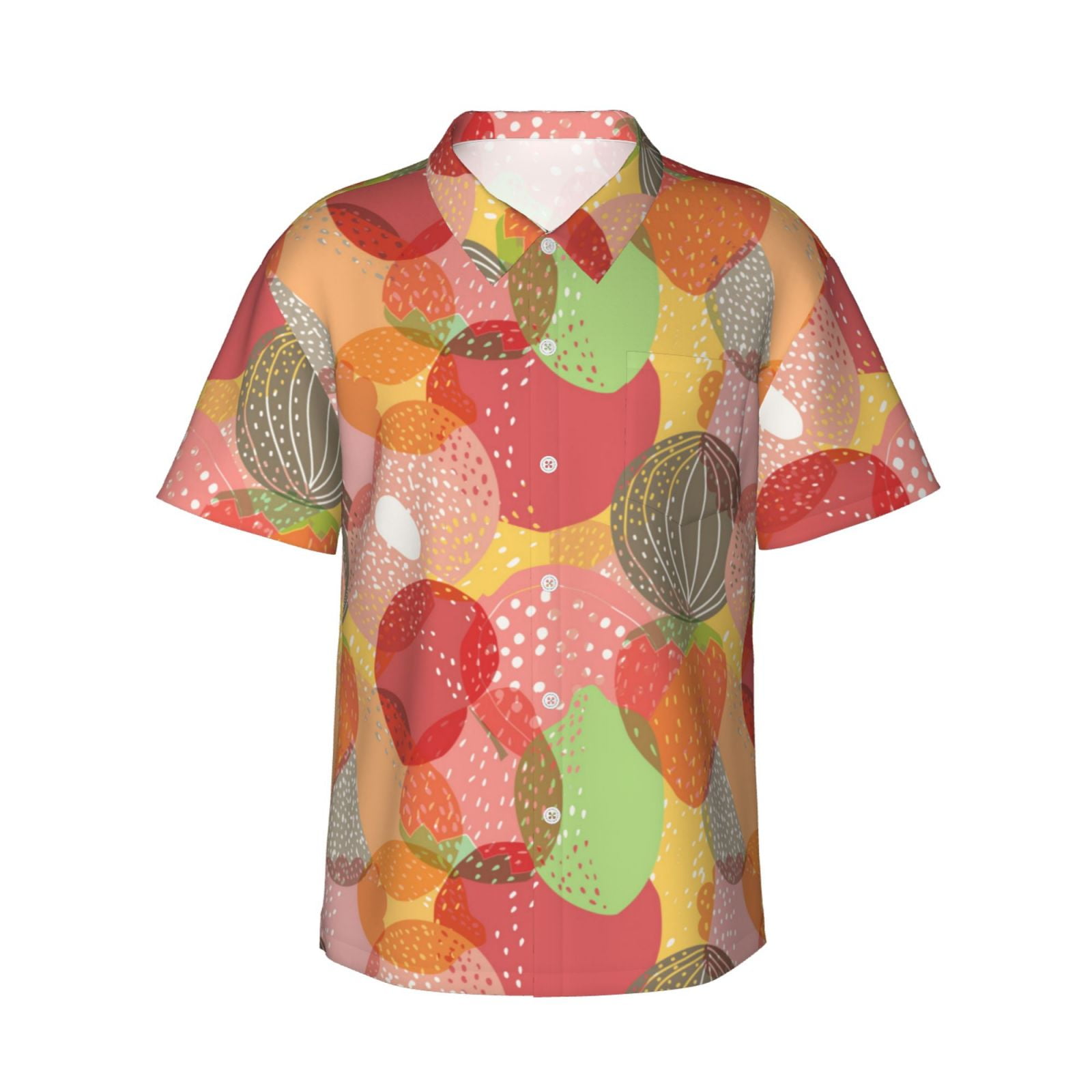 hawaiian shirt for men - Colorful fruit Tropical Short Sleeve Button ...