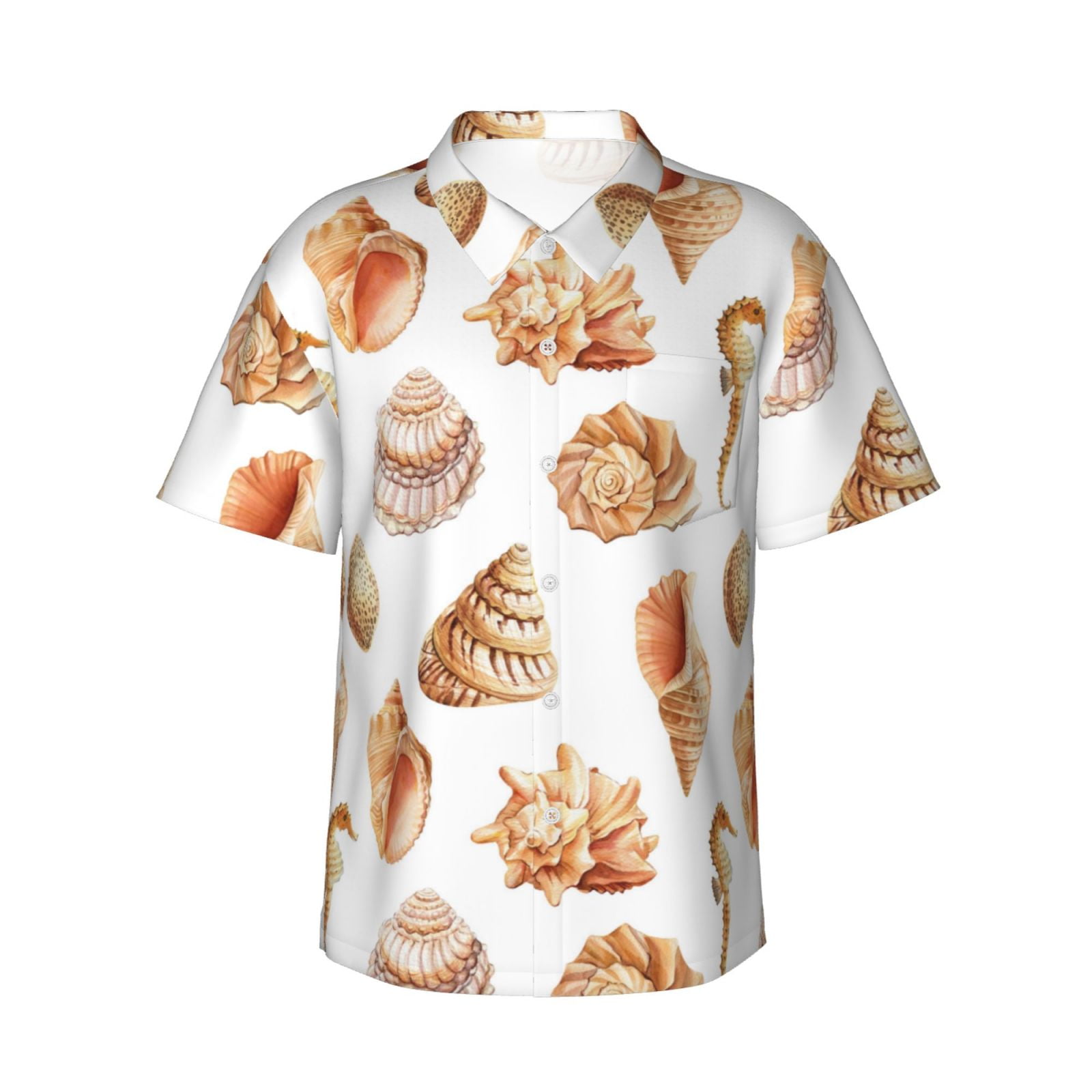hawaiian shirt for men - Conch Shell No.J937 Tropical Short Sleeve ...