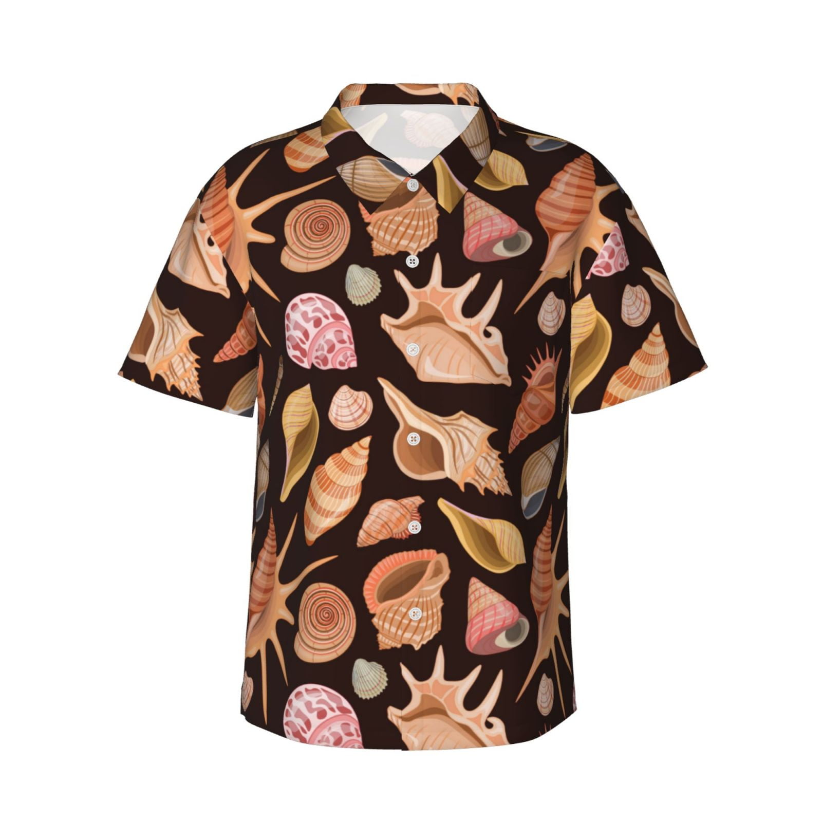 hawaiian shirt for men - Conch Shells Print No.9071 Tropical Short ...