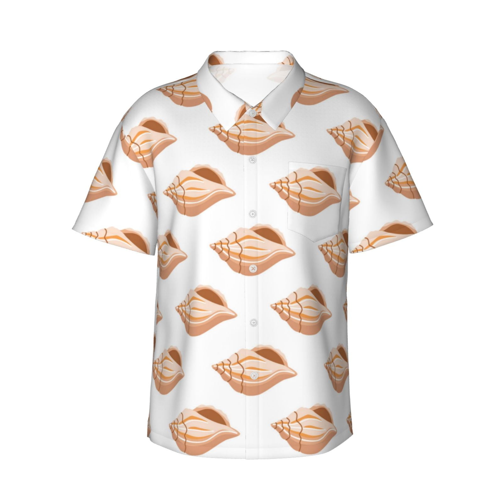 hawaiian shirt for men - Conch Shells Print No.9080 Tropical Short ...