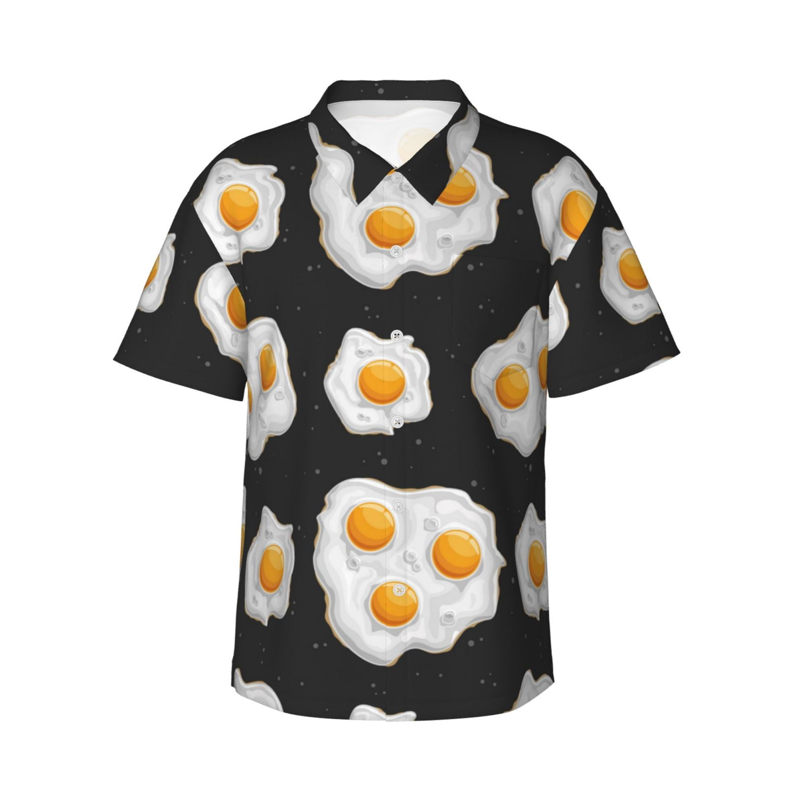 hawaiian shirt for men - Cute Fried Egg Tropical Short Sleeve Button ...