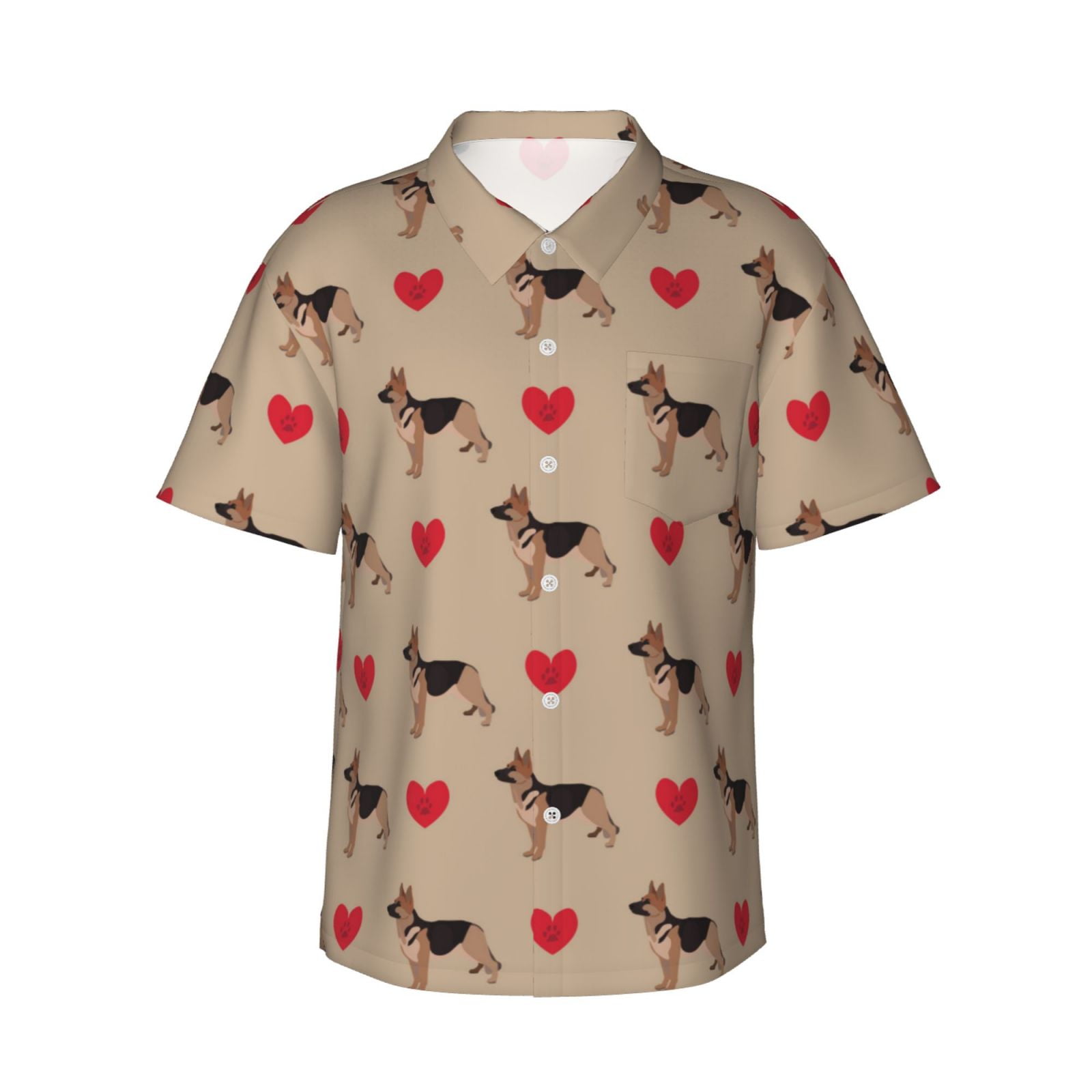 hawaiian shirt for men - Cute German Shepherd Dog Love Tropical Short ...