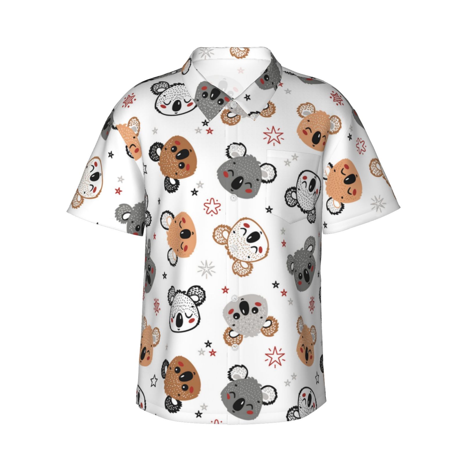 hawaiian shirt for men - Cute Koala Stars Doodle Tropical Short Sleeve ...