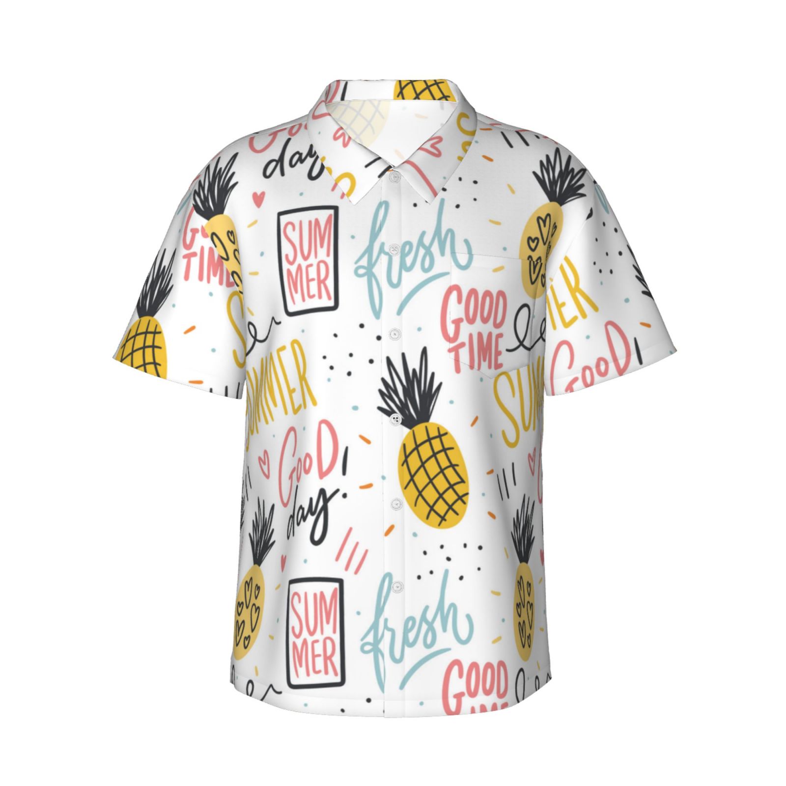 hawaiian shirt for men - Cute Pineapple Good Day Tropical Short Sleeve ...