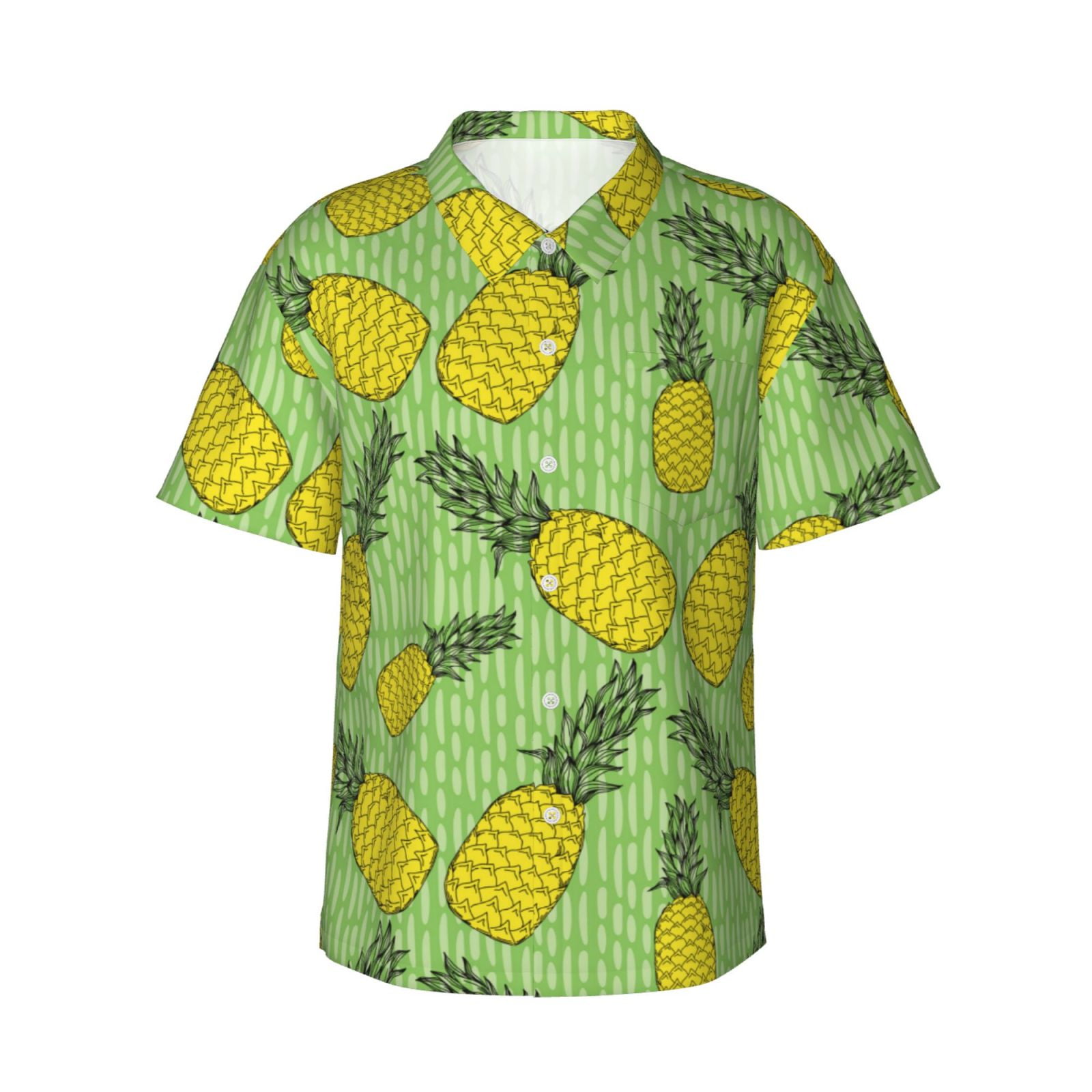 hawaiian shirt for men - Cute Pineapple Green Stripe Tropical Short ...