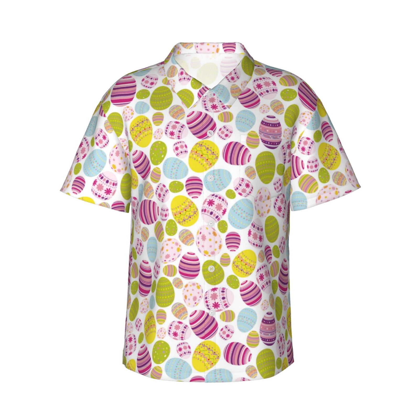 hawaiian shirt for men - Easter Egg Tropical Short Sleeve Button Down ...