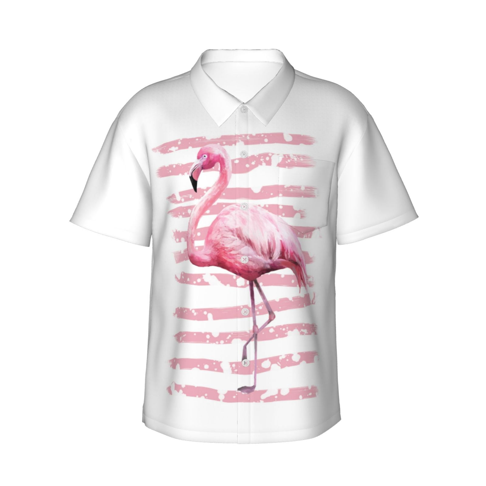 hawaiian shirt for men - Flamingo Tropical Short Sleeve Button Down ...