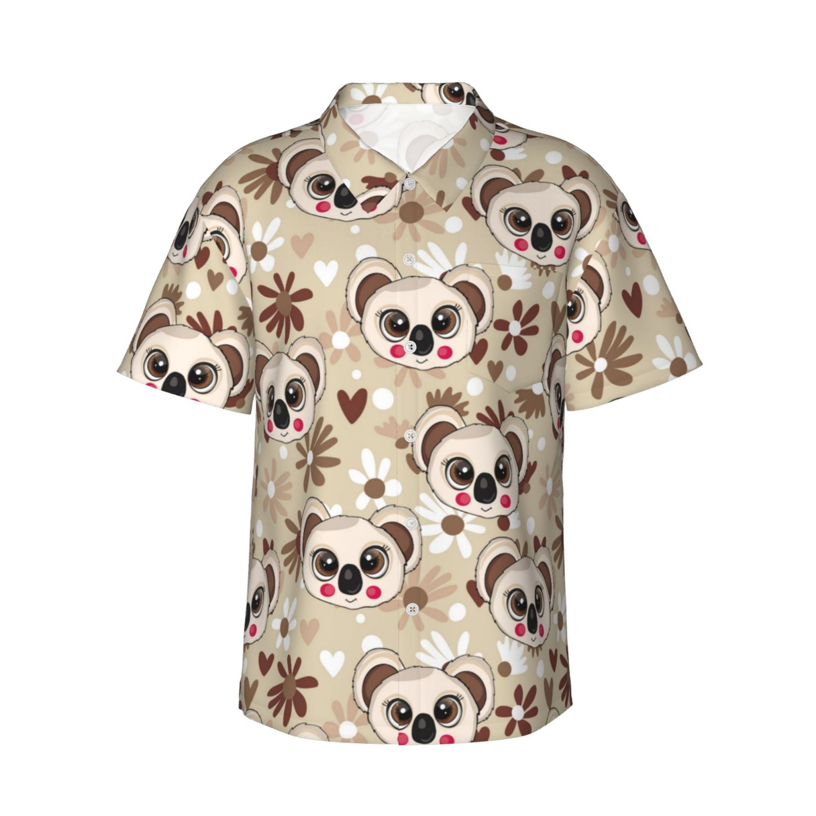 hawaiian shirt for men - Floral Koala Print Tropical Short Sleeve ...