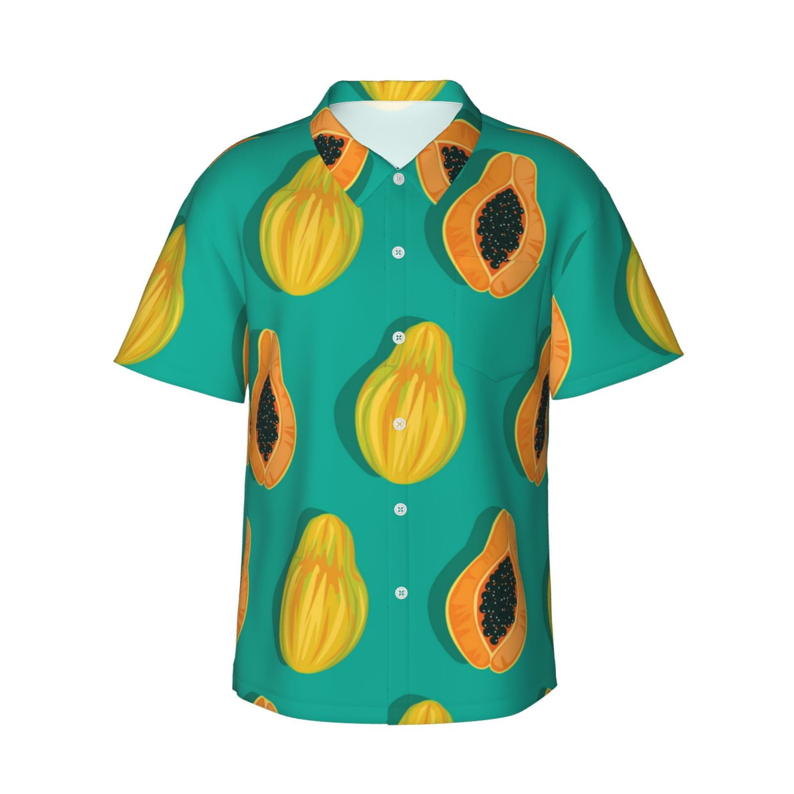 hawaiian shirt for men - Papaya Pattern cute Tropical Short Sleeve ...