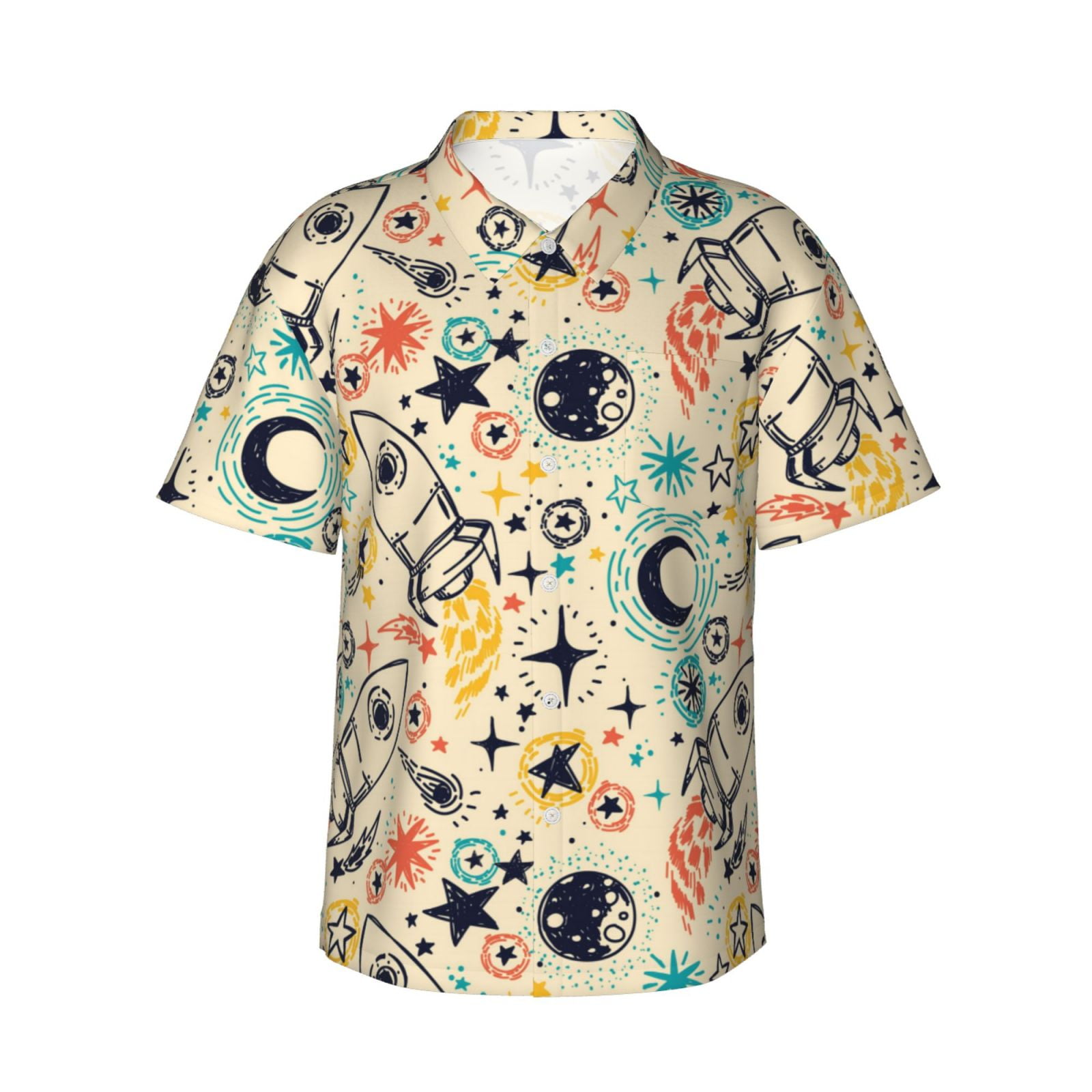 hawaiian shirt for men - Rockets Tropical Short Sleeve Button Down ...