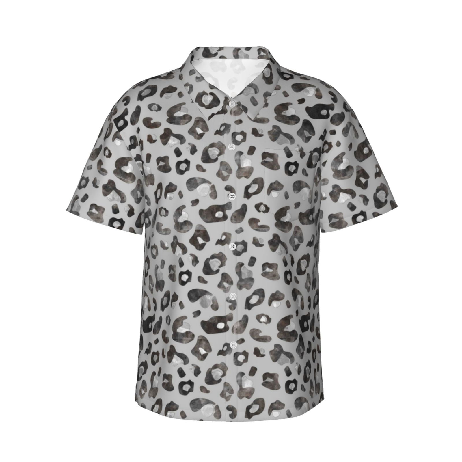 hawaiian shirt for men - Wild Animal Leopard Print Tropical Short ...