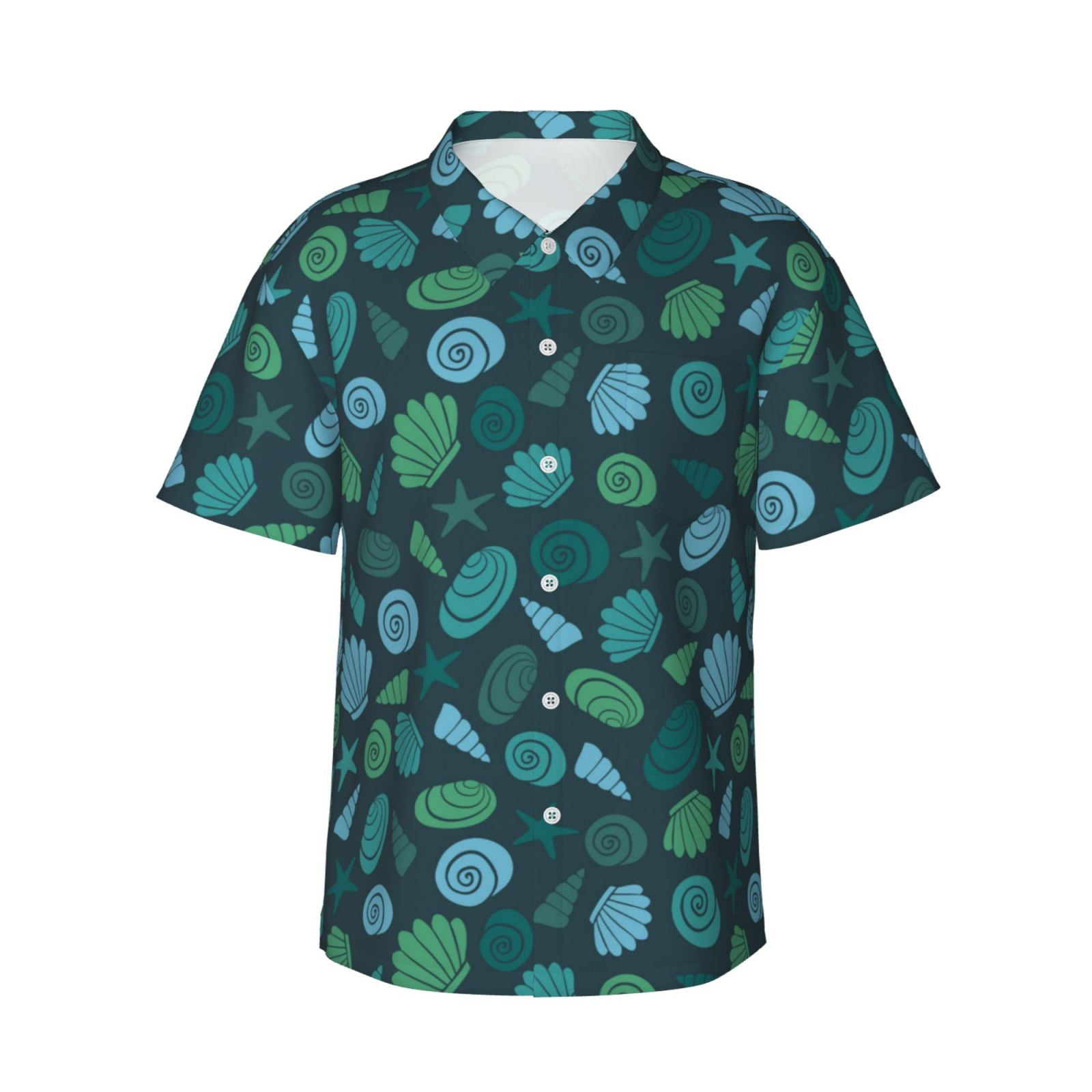 hawaiian shirt for men - cute shells starfish Tropical Short Sleeve ...