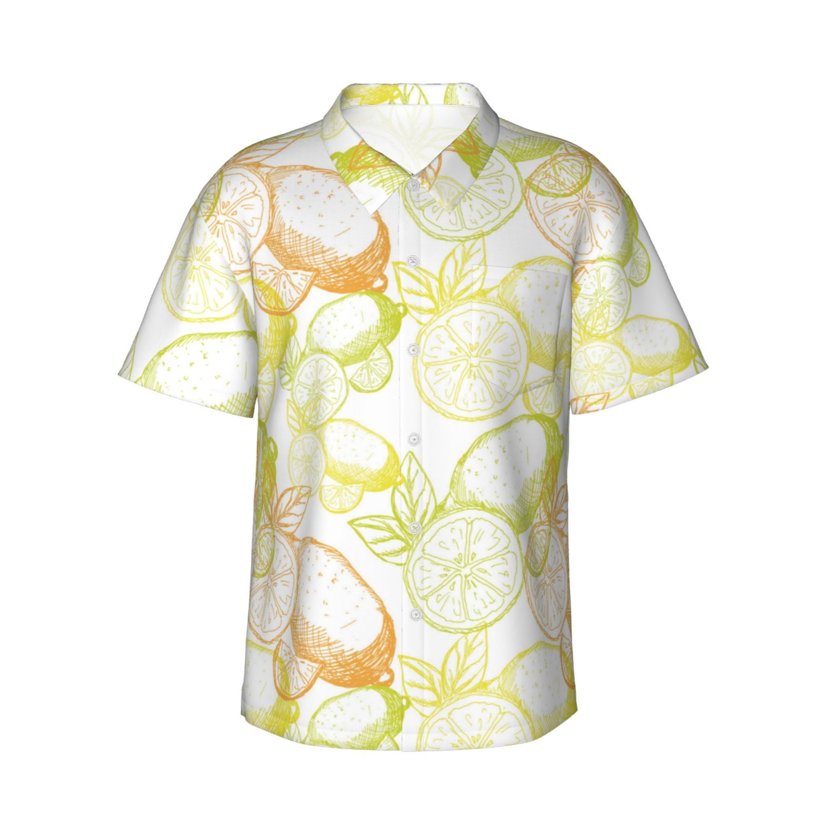 hawaiian shirt for men - lemon potatoes Tropical Short Sleeve Button ...