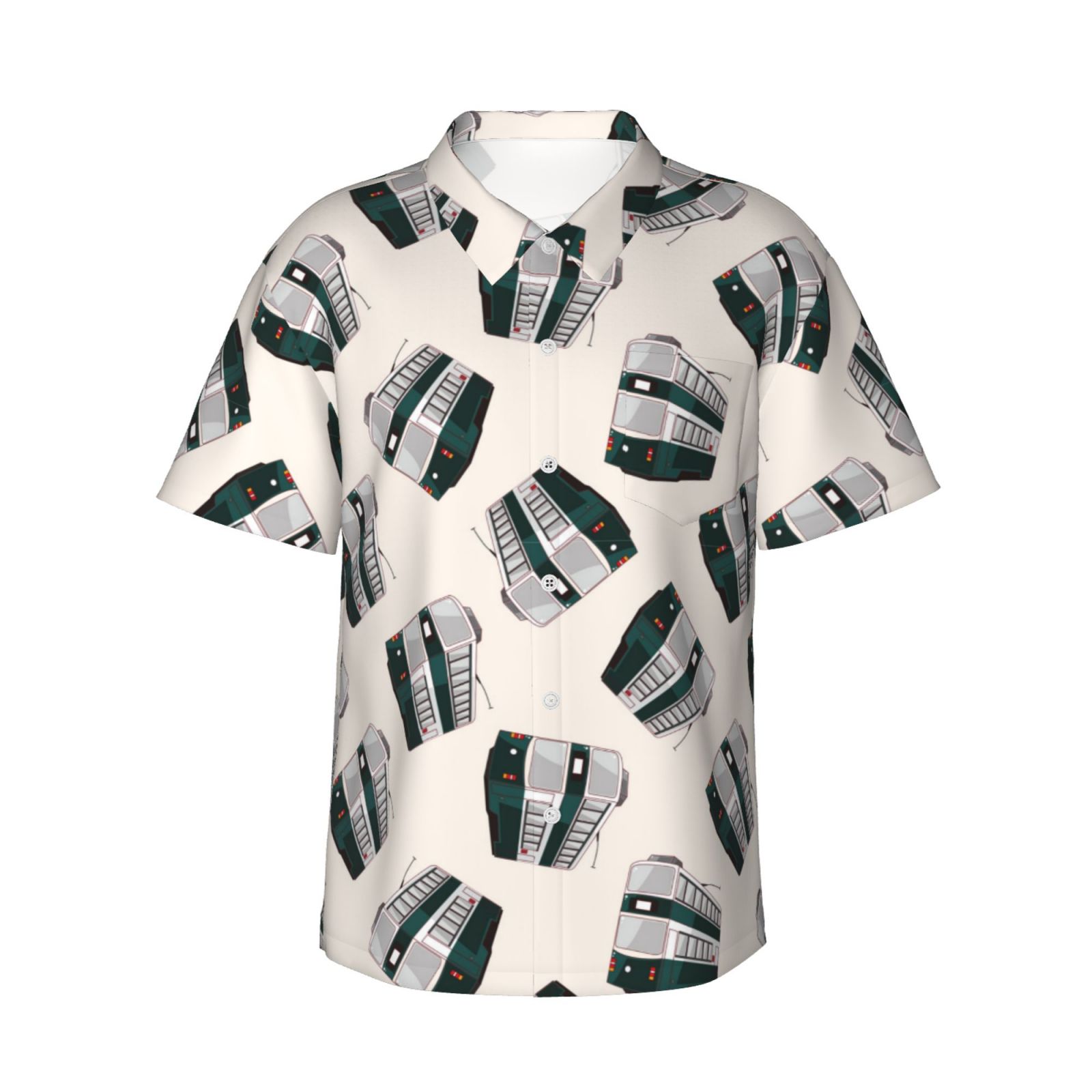 hawaiian shirt for men - subway Print Tropical Short Sleeve Button Down ...