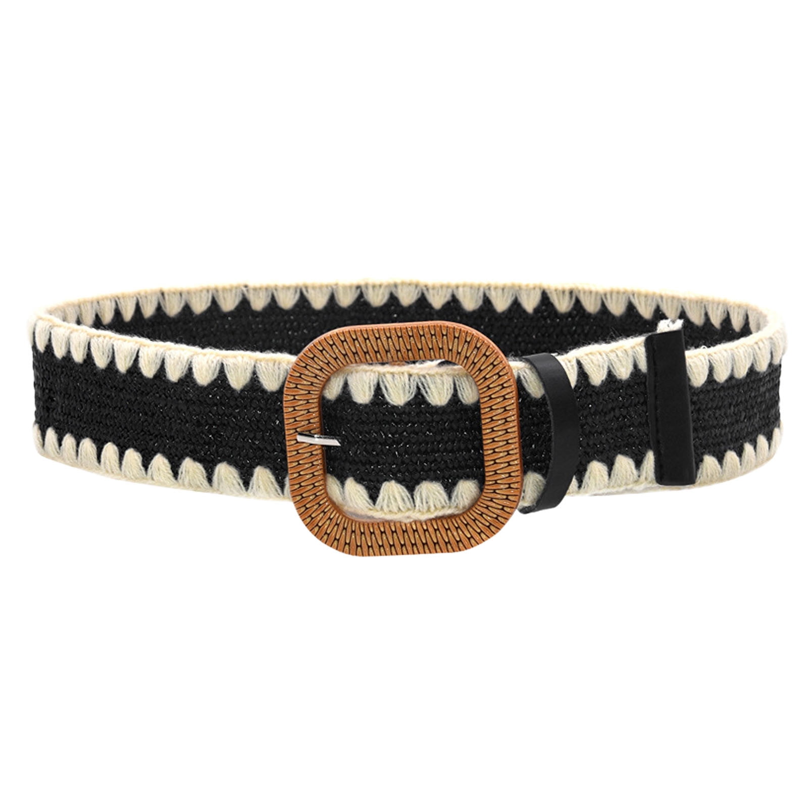 haxmnou women belt straw woven elastic stretch wide waist belts for ...