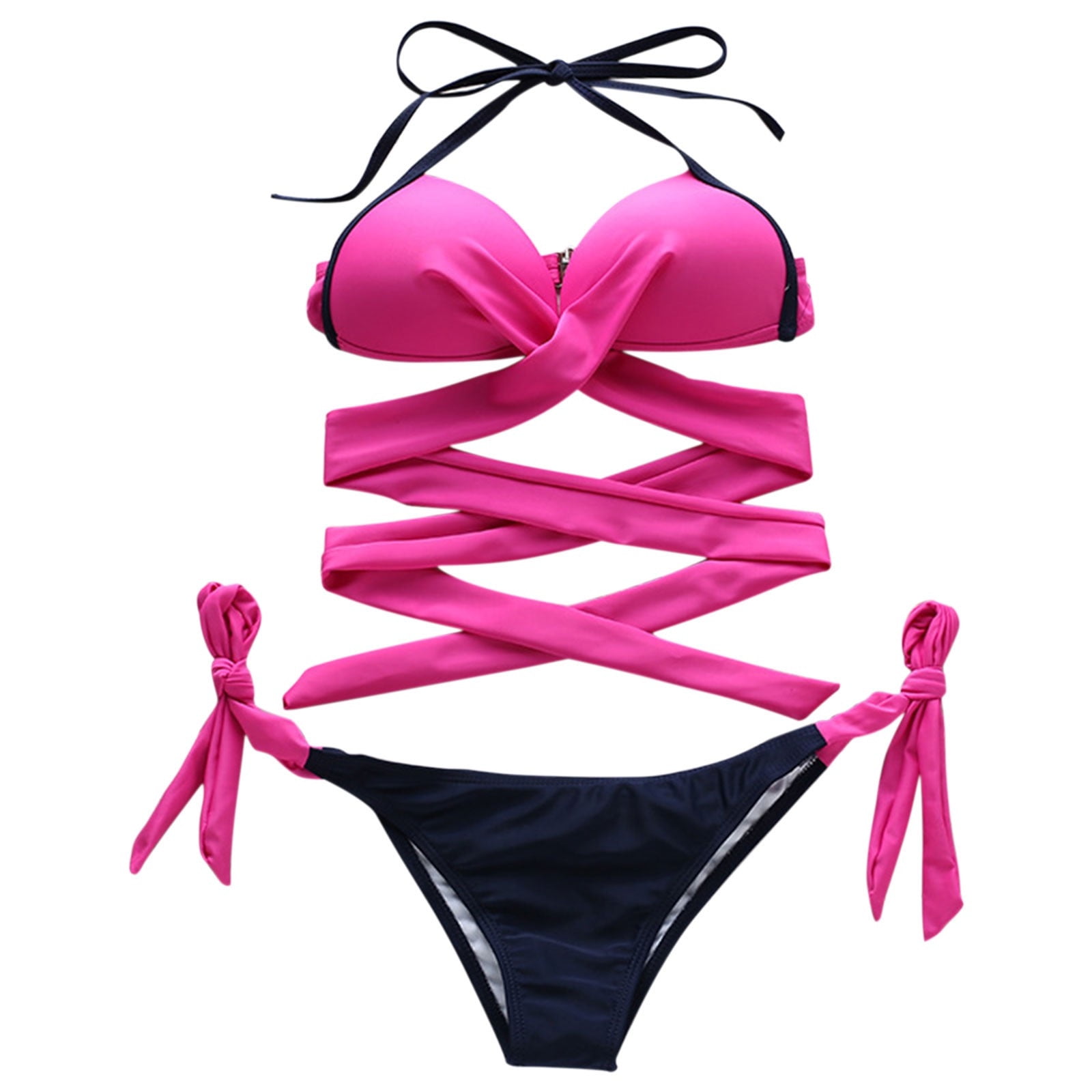Hcuribad Bikini Sets For Women Bathing Suit For Women Bikinis For Women Womens Print Solid