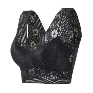 WREESH 3 Pack Push-Up Bra Adaptive Bra Women Embroidered Glossy Comfortable Breathable Bra ...