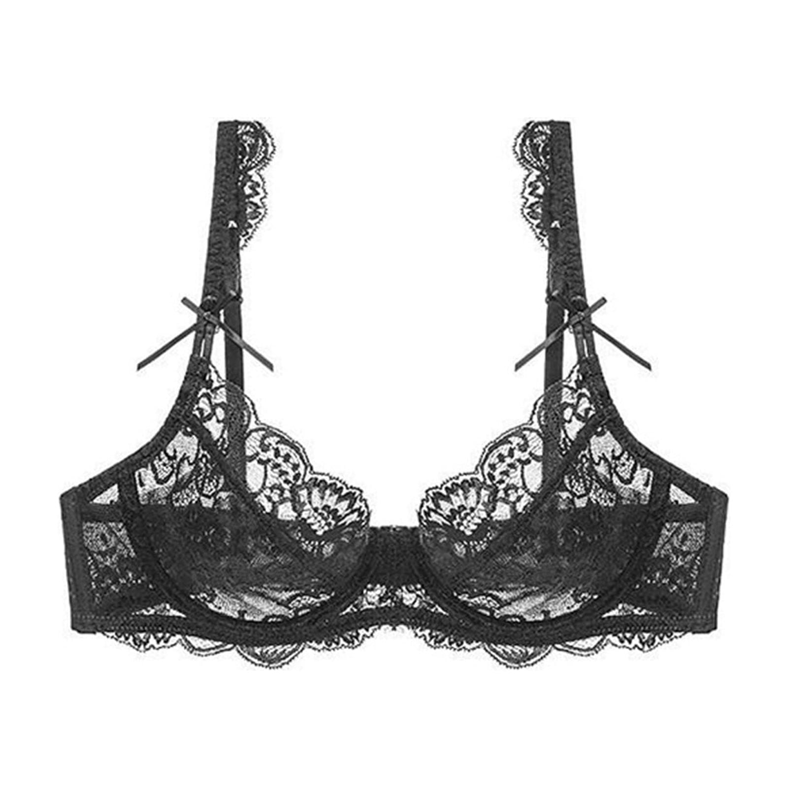 Hcuribad Bras For Women2024 New Arrival Womens Breathable Soft Ultra Thin Lace Sexy Bow