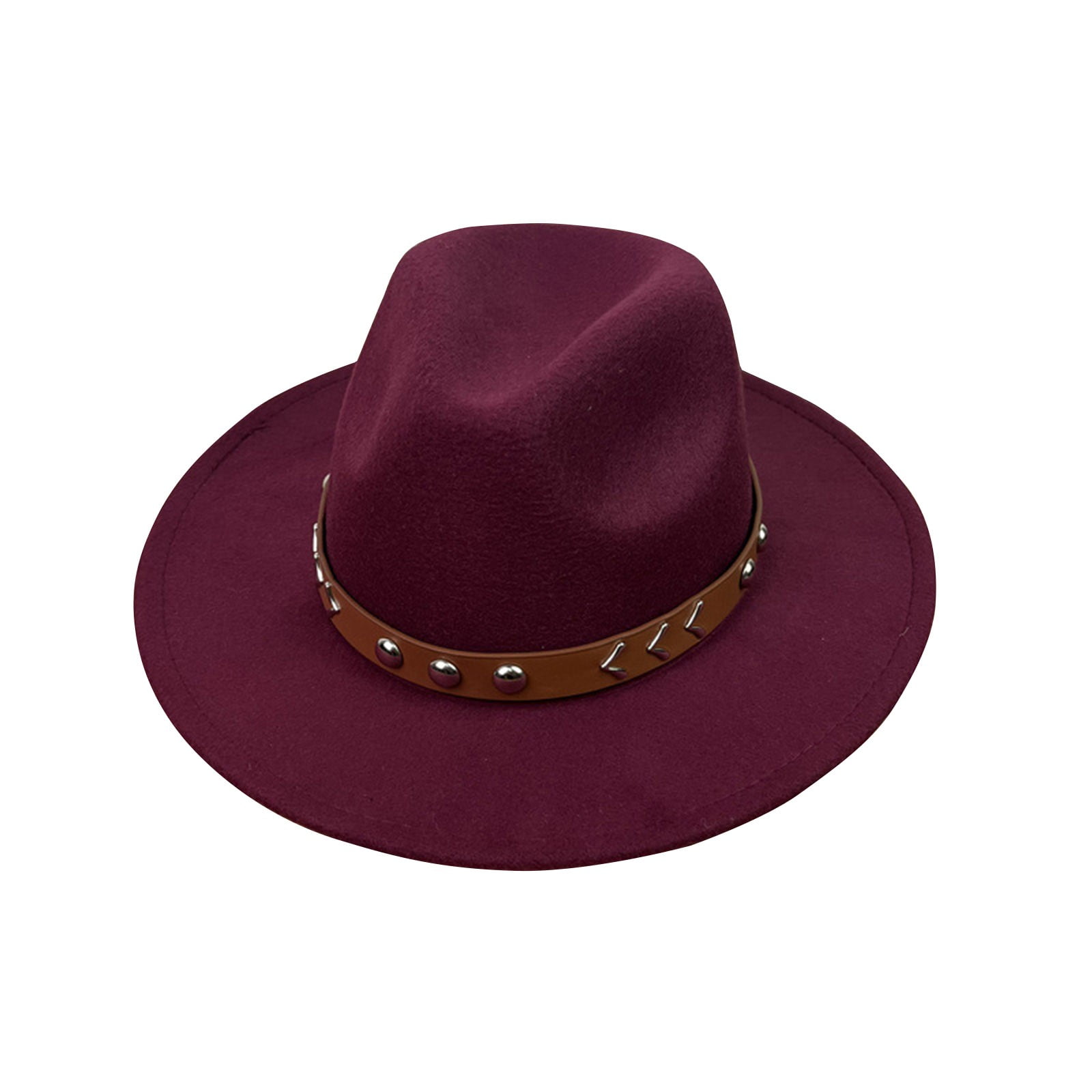 hcuribad Cowboy Hat,New 2024 Unisex Panama Flat Rim Large Brim ...