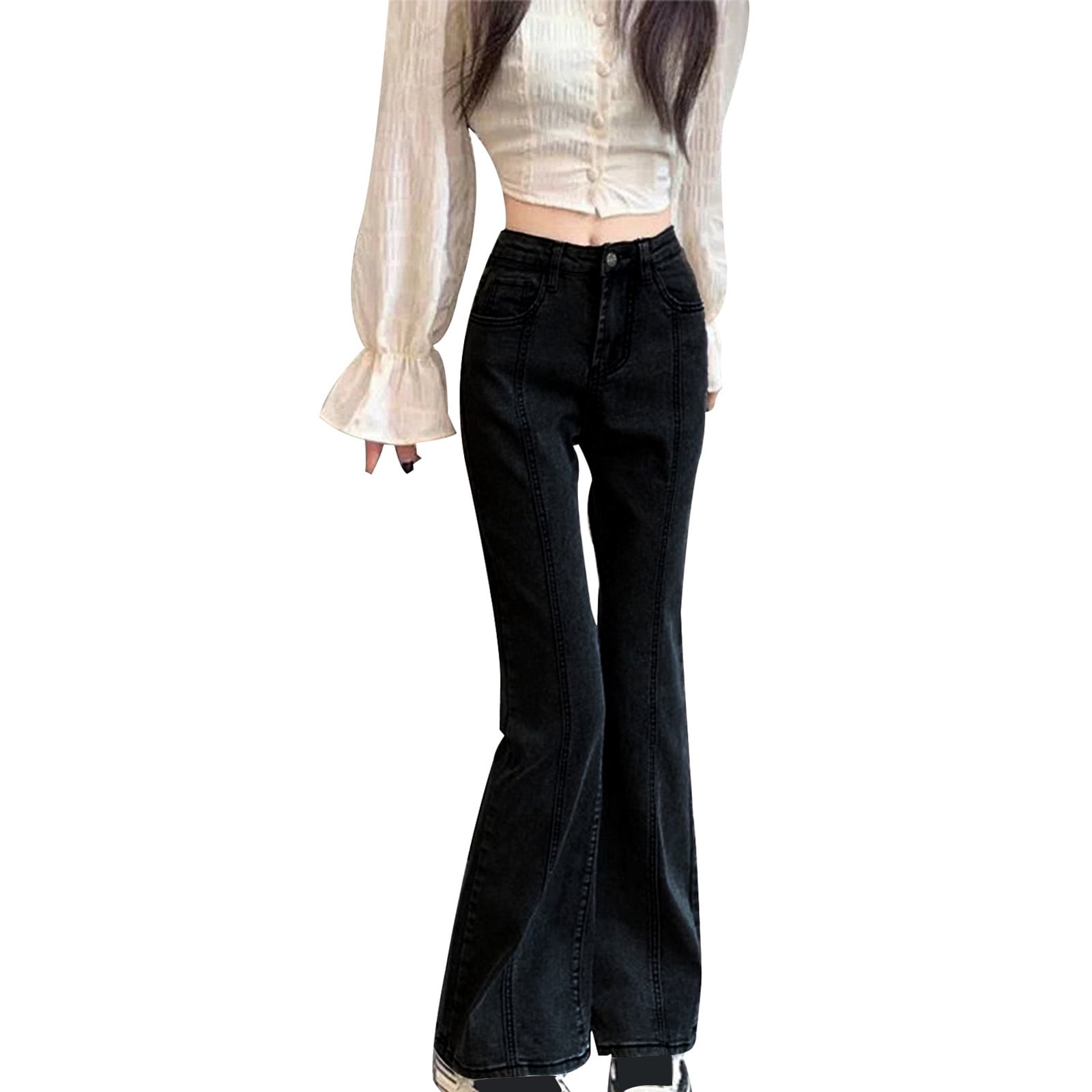 hcuribad Wide Leg Jeans,2024 New Women's Plus Size Slim High Waist ...