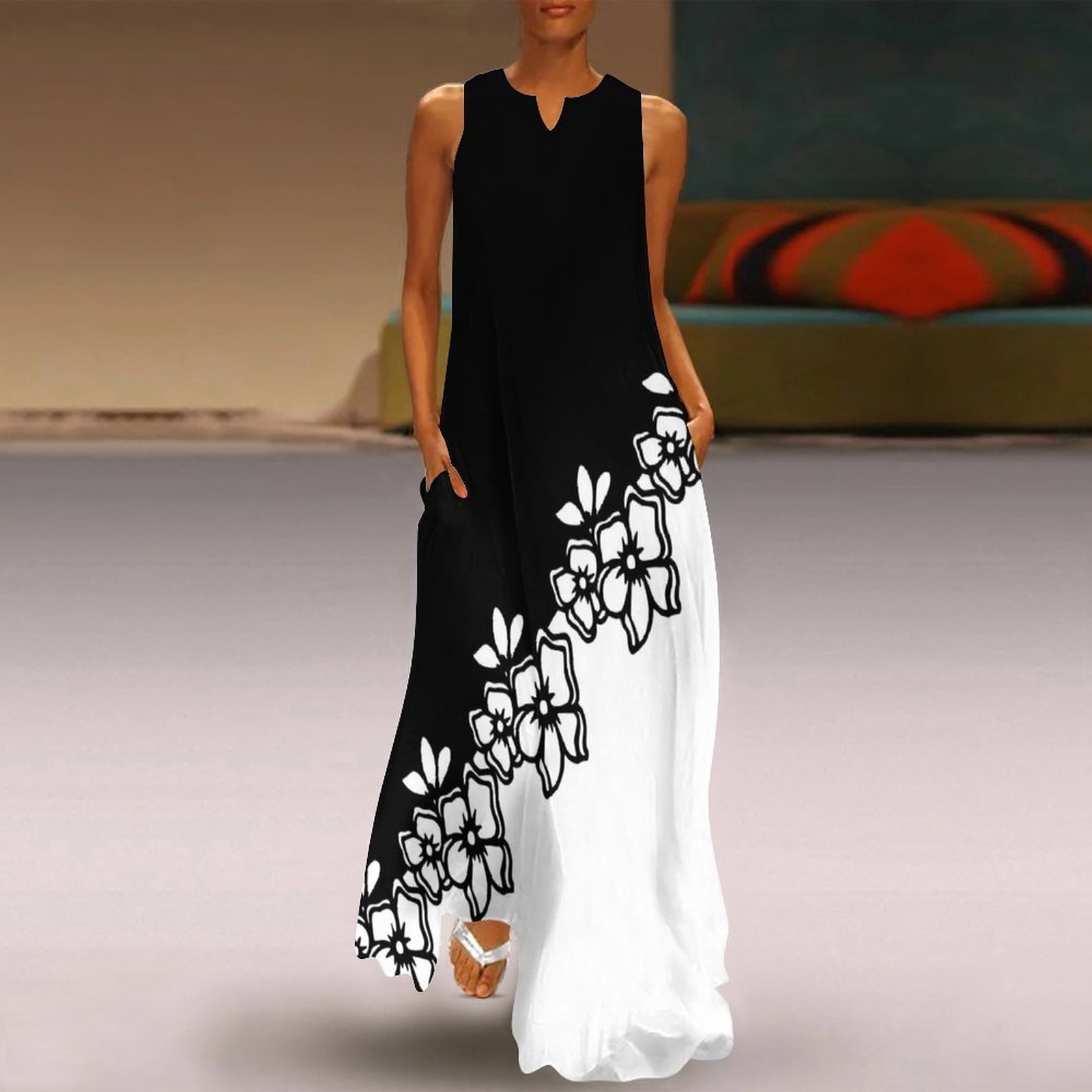 hcuribad Maxi Dress for Women,Beach Dresses Maxi Dress For Women Casual ...