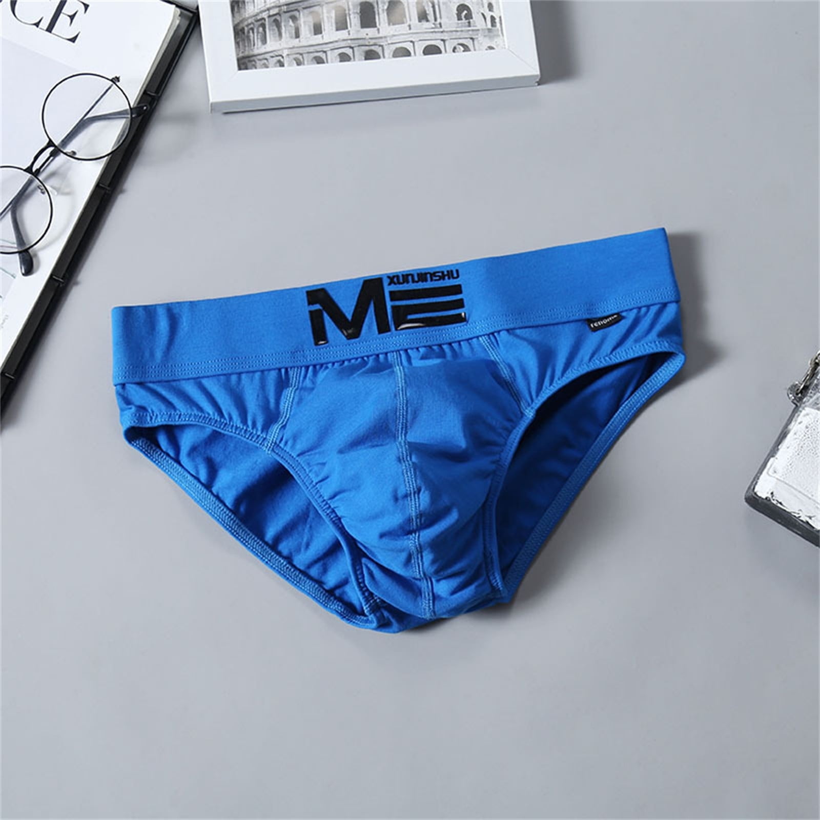 Hcuribad Mens Underwear 2024 New Mens Panties Pure Cotton Print 3d