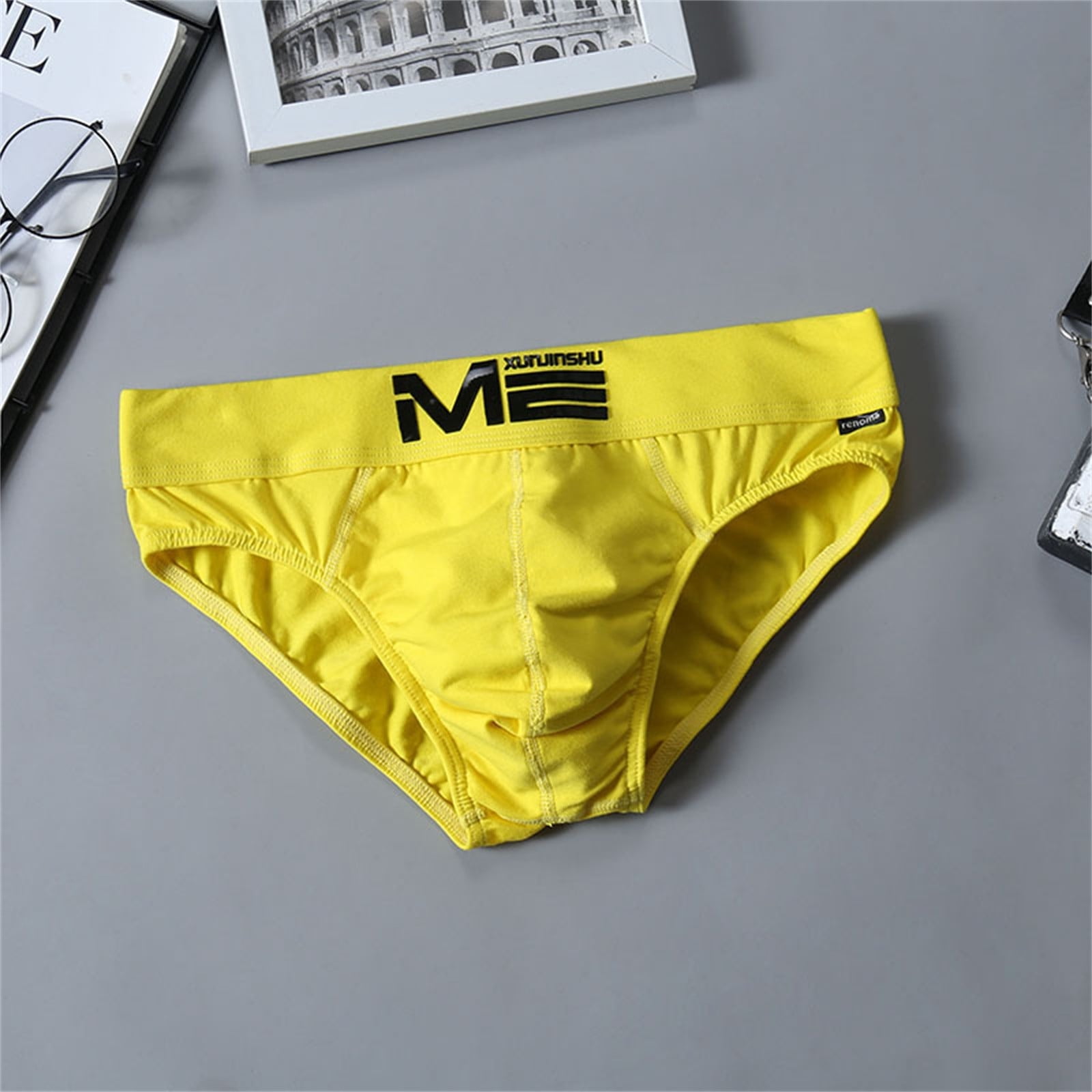 Hcuribad Mens Underwear 2024 New Mens Panties Pure Cotton Print 3d