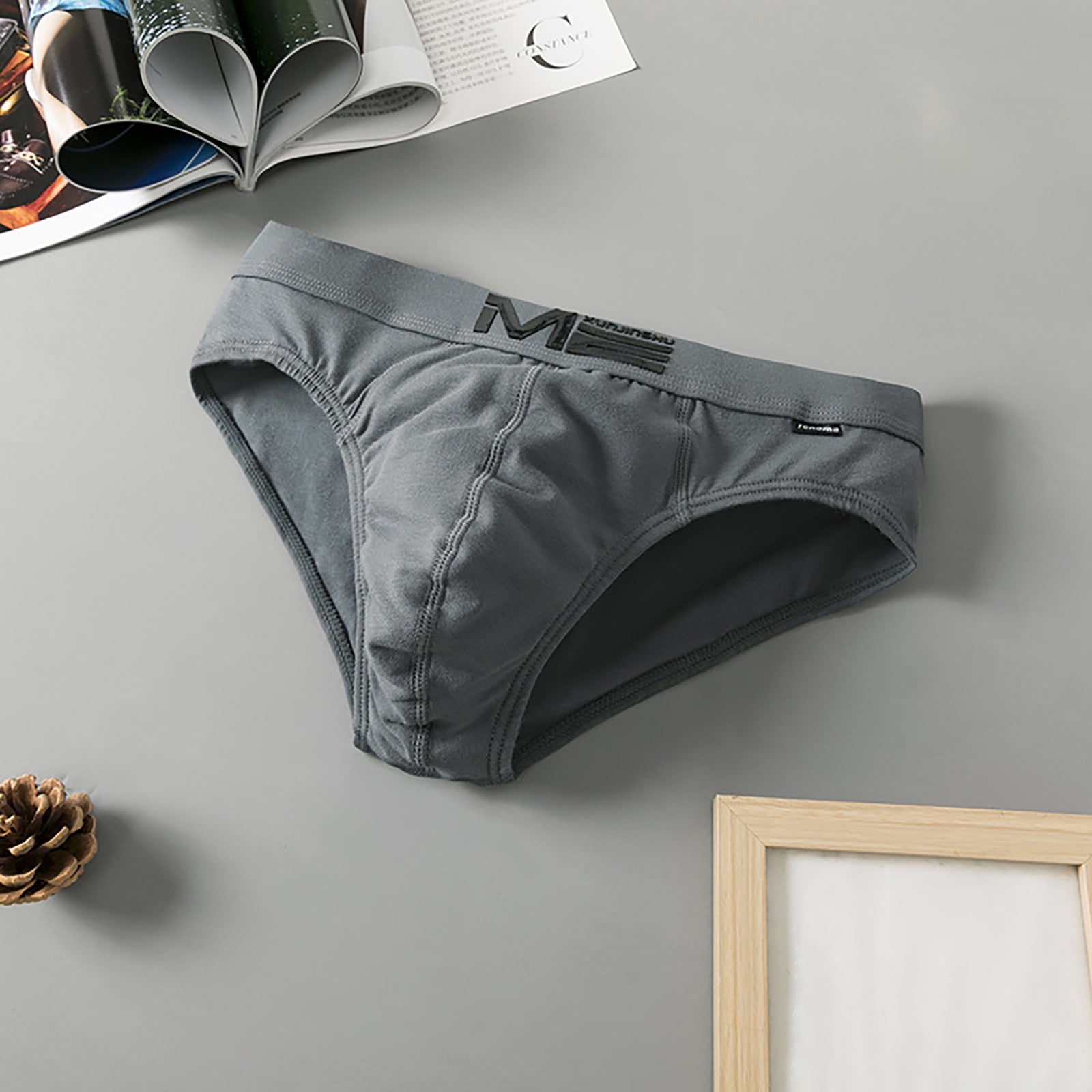 Hcuribad Mens Underwear 2024 New Mens Thongs Sexy Low Rise Briefs