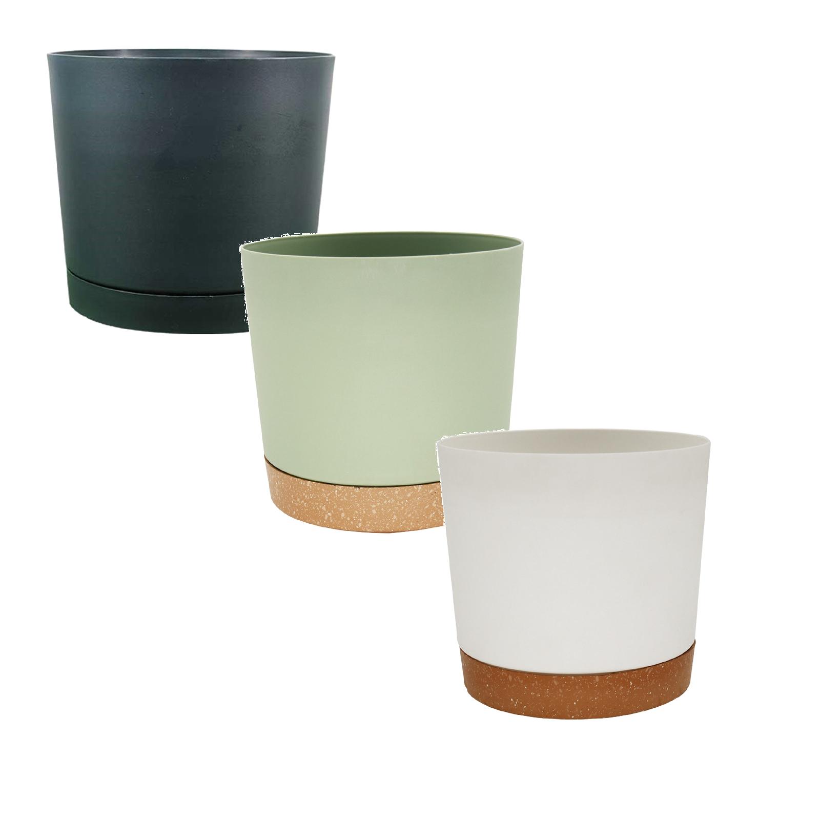 hcuribad Plant Pots 3PCS Indoor Black Plastic Flower Pots With Holes ...