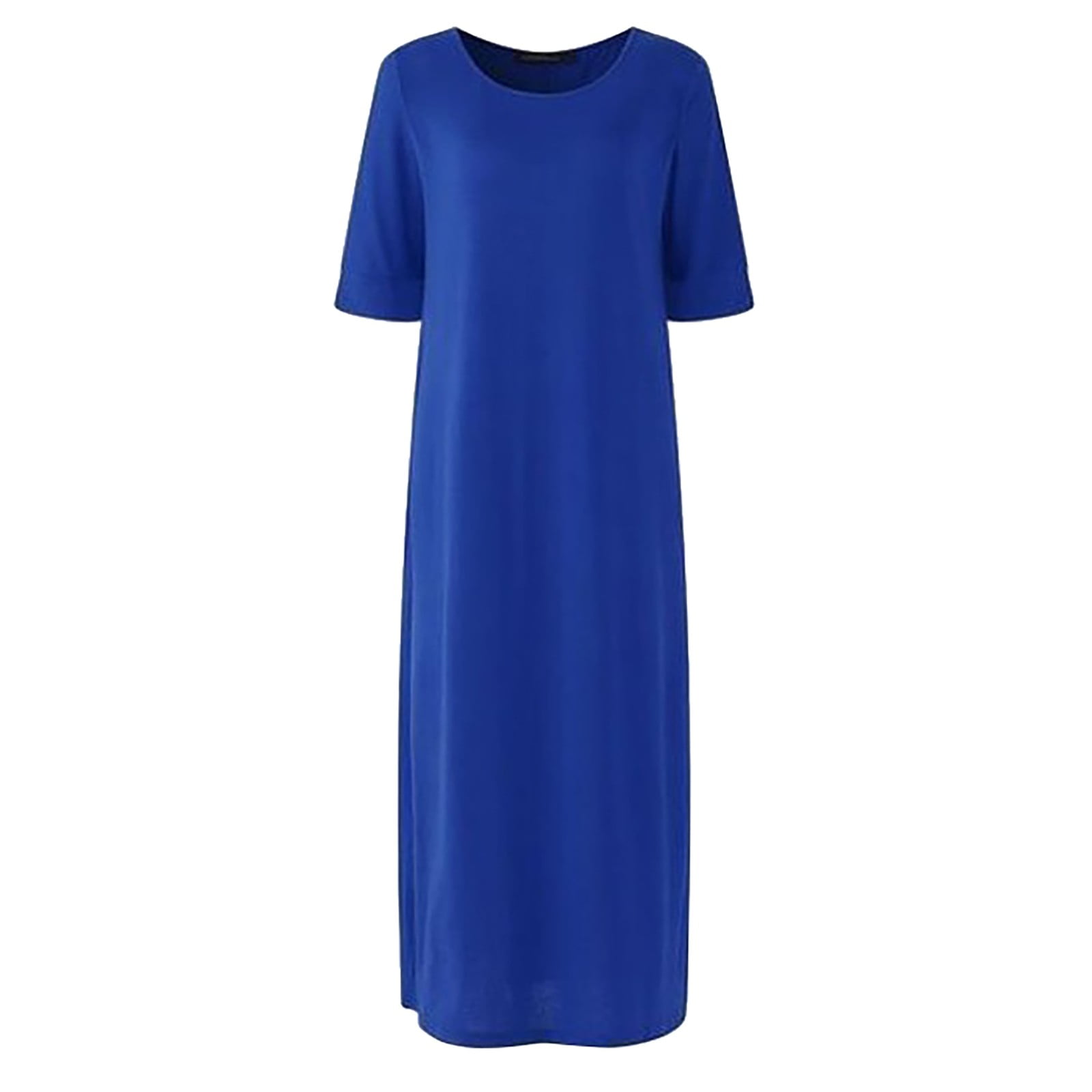Hcuribad Plus Size Dresses For Curvy Women New 2024 Womens Solid Color