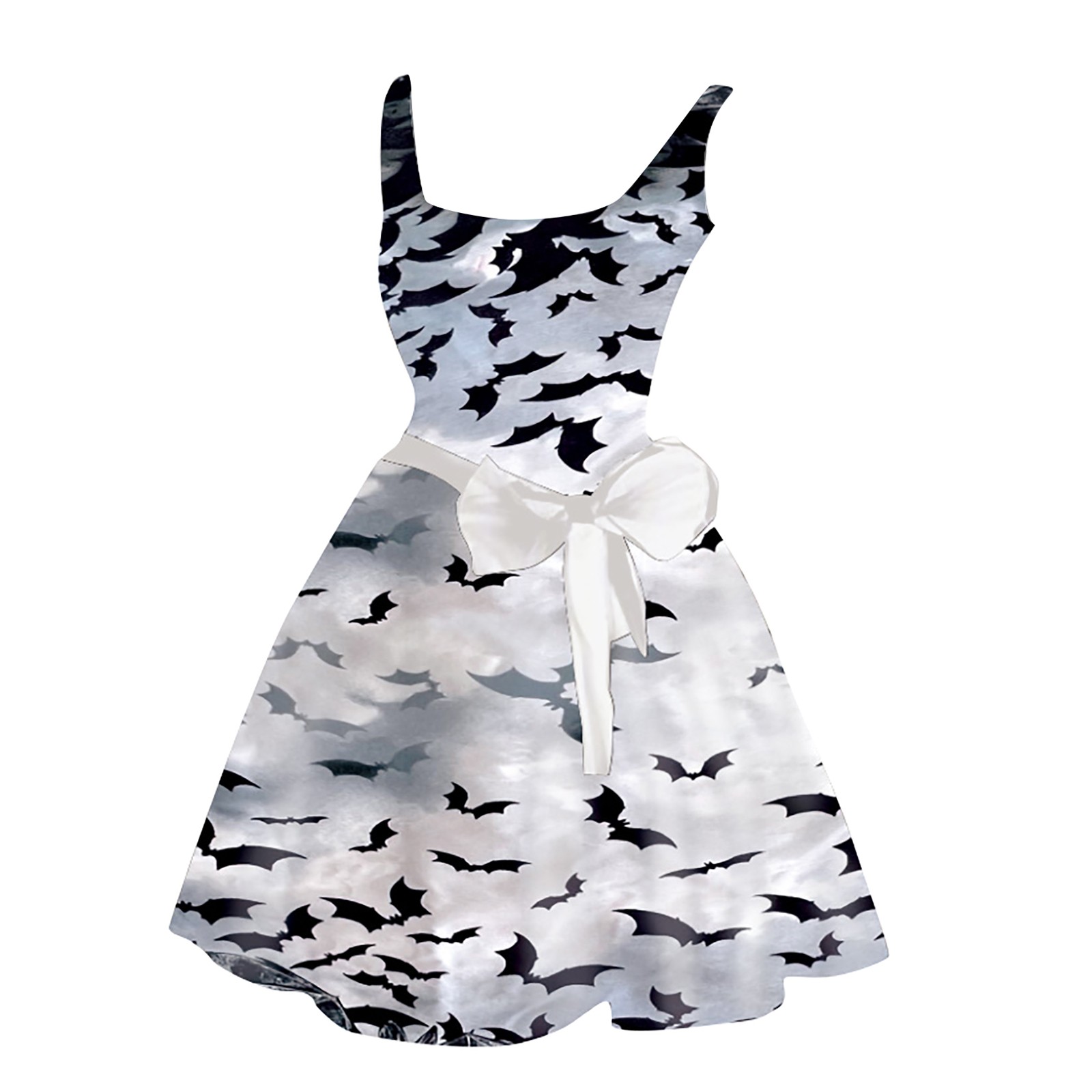 hcuribad Plus Size Dresses for Curvy Women,Women's Halloween Bat Casual ...