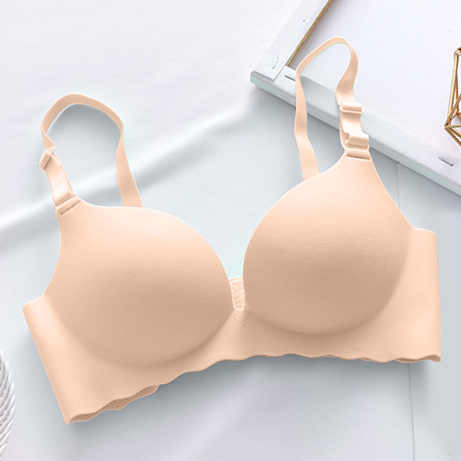 hcuribad Push Up Bras for Women,2024 New Women's Macaron Underwear Traceless Smooth No Underwire ...