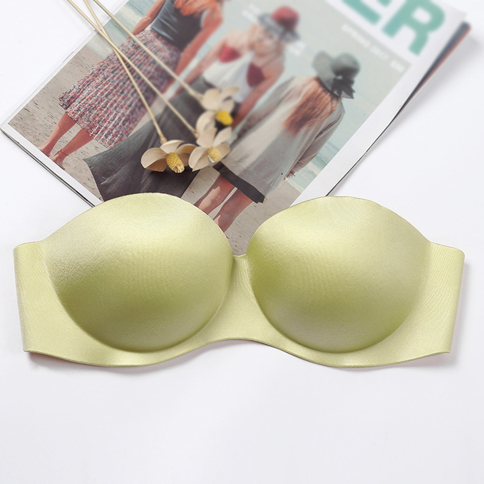 hcuribad Strapless Bra,2024 New Women's No Steel Ring Slip Shoulder ...