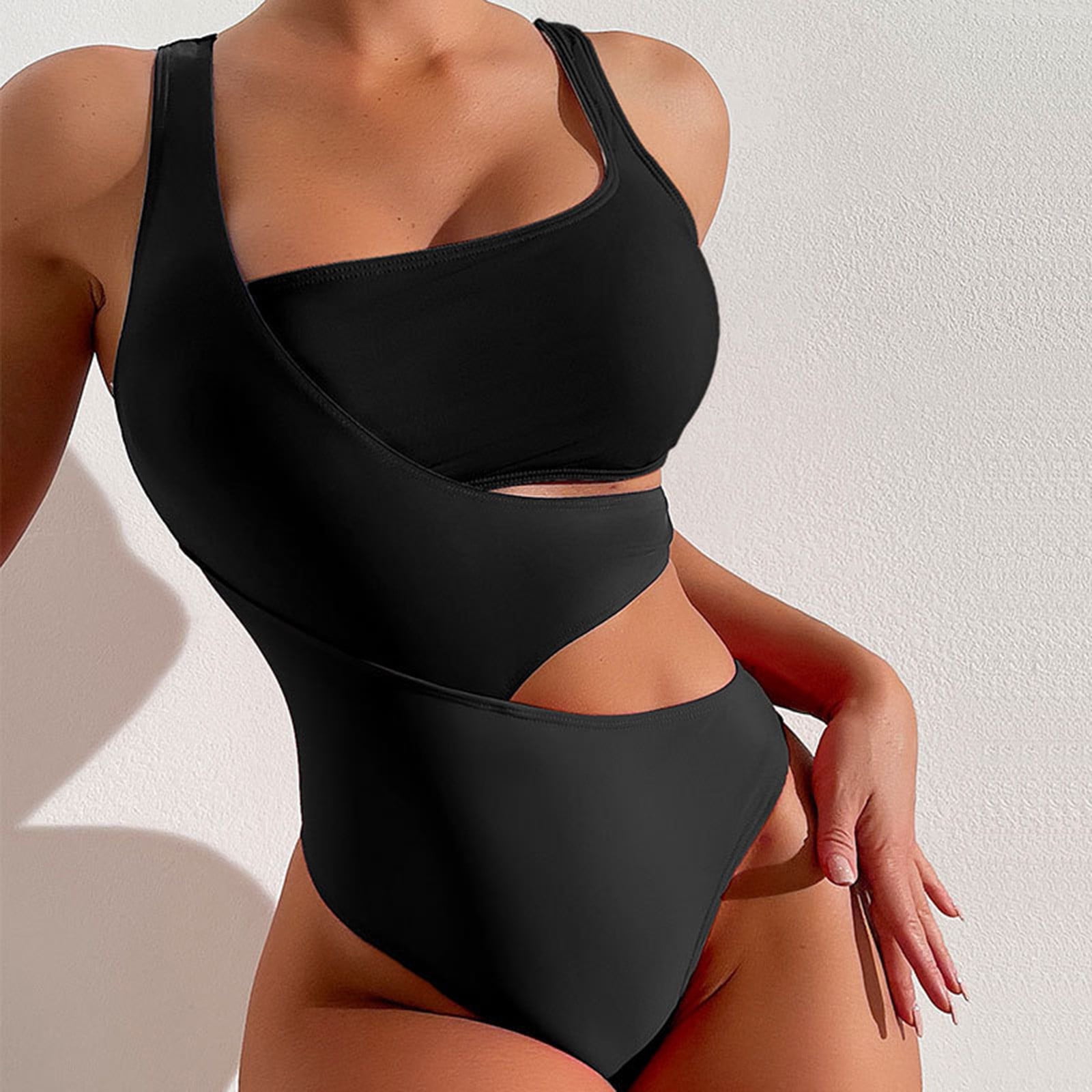 Hcuribad Swim Suits 2024 Womens Backless Solid Conservative Large