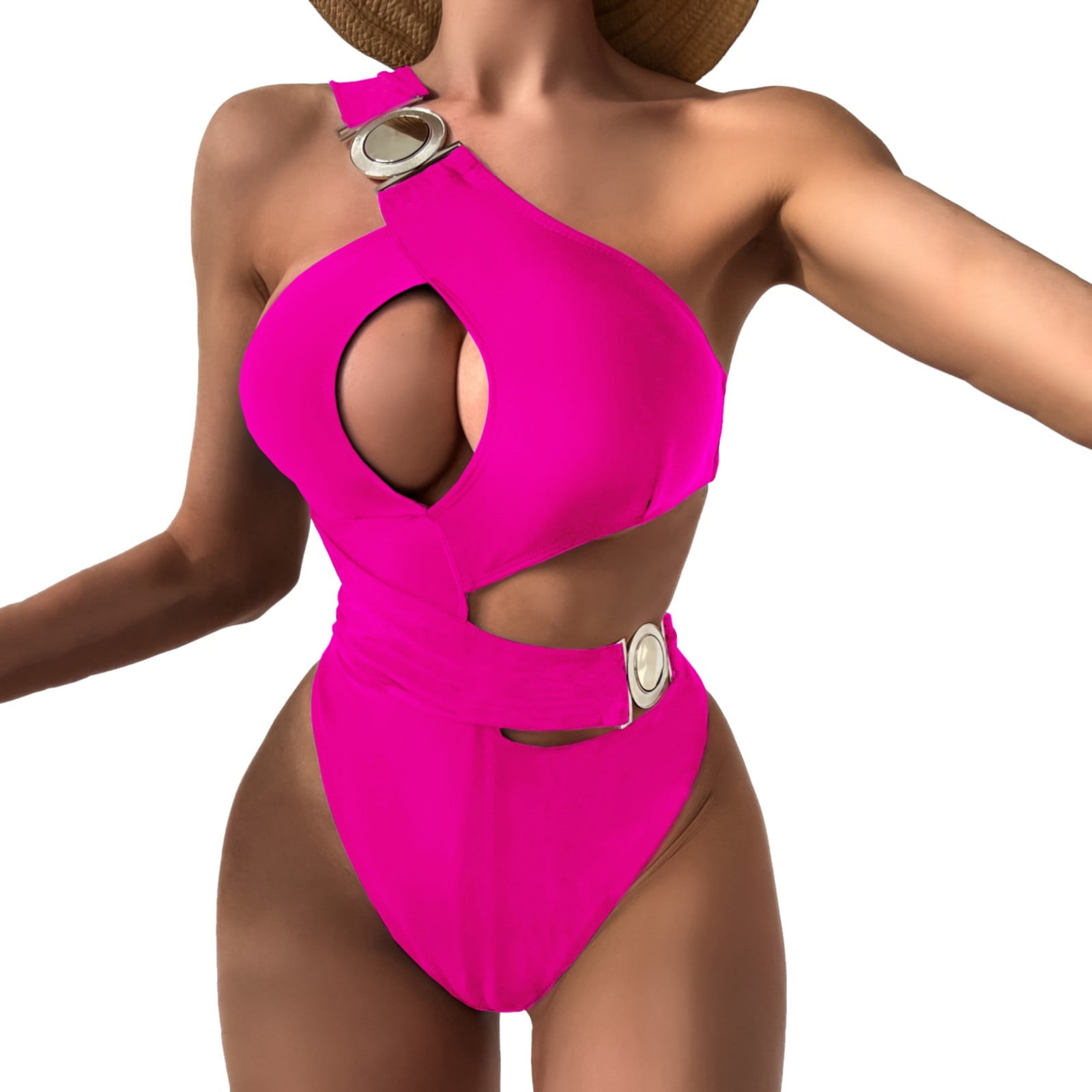 Hcuribad Swim Suits 2024 Womens Colorblock Abstract Floral Print Cover