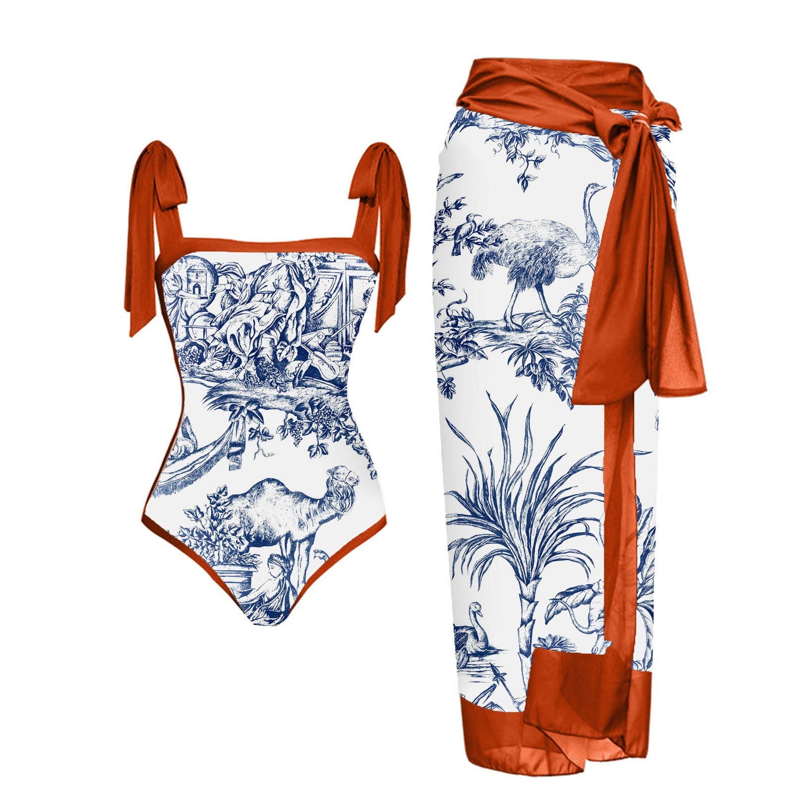 Hcuribad Swim Suits 2024 Womens Solid Color Swimsuit Belly Control