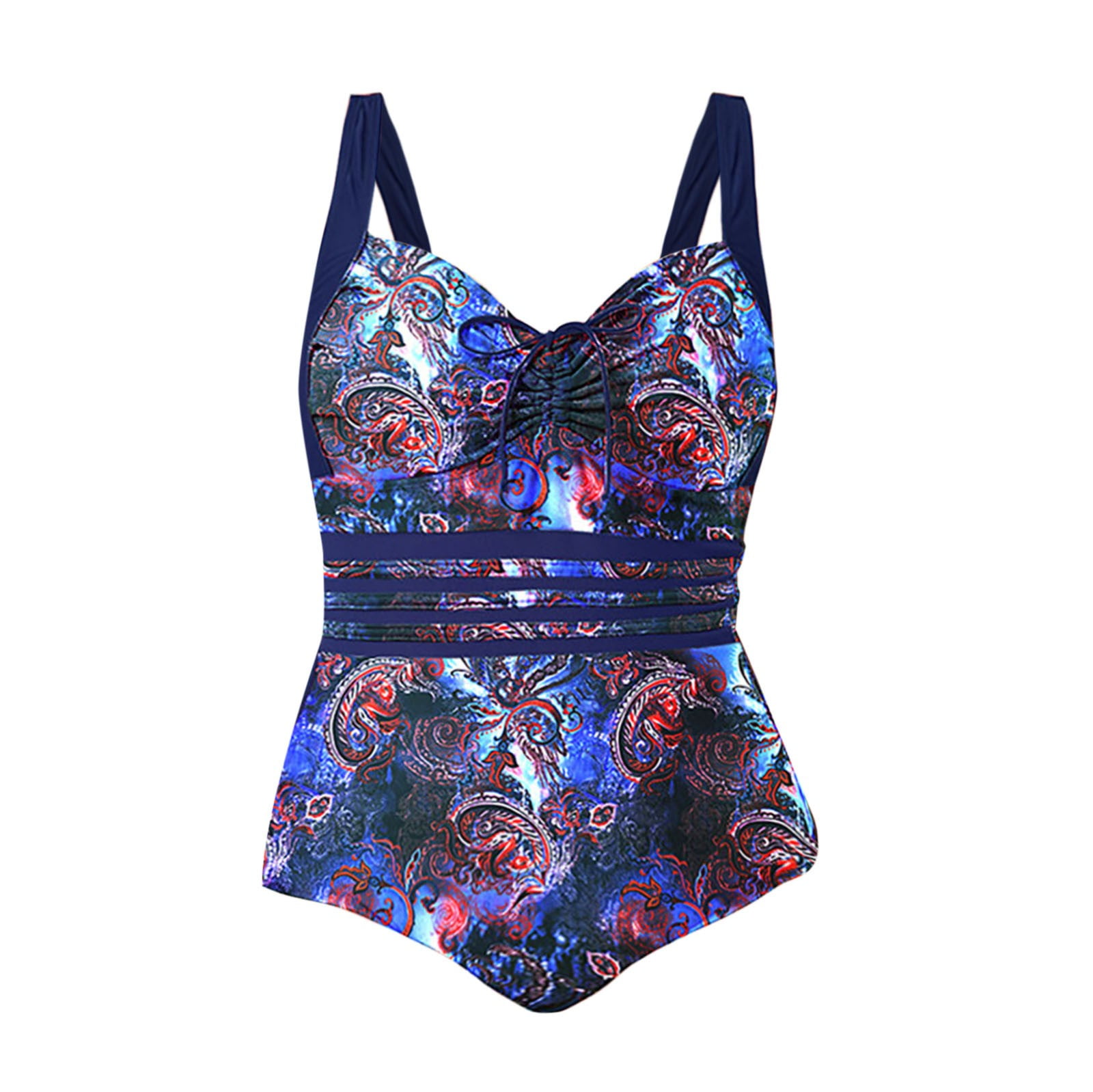 Hcuribad Swim Suits 2024 Womens Vintage Colorblock Abstract Floral
